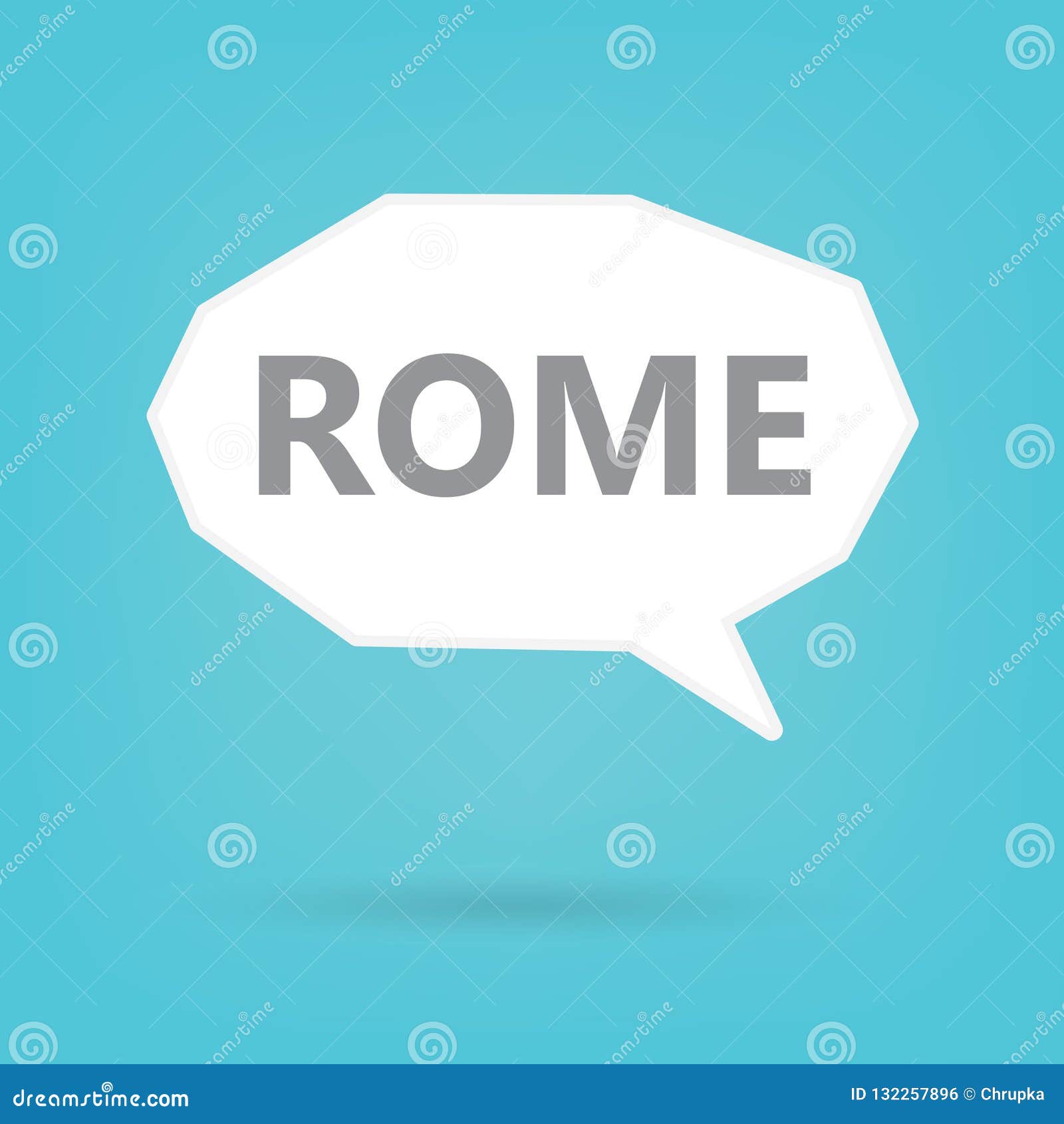 Rome Word on a Speech Bubble Stock Vector - Illustration of travel ...
