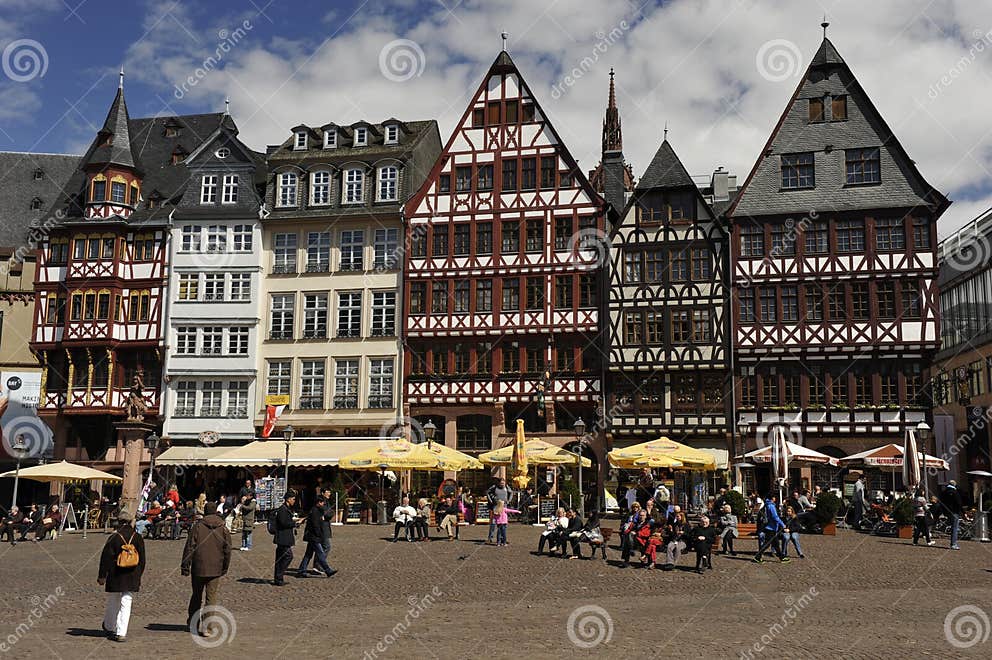 Romer Square in Frankfurt, Germany Editorial Stock Photo - Image of ...