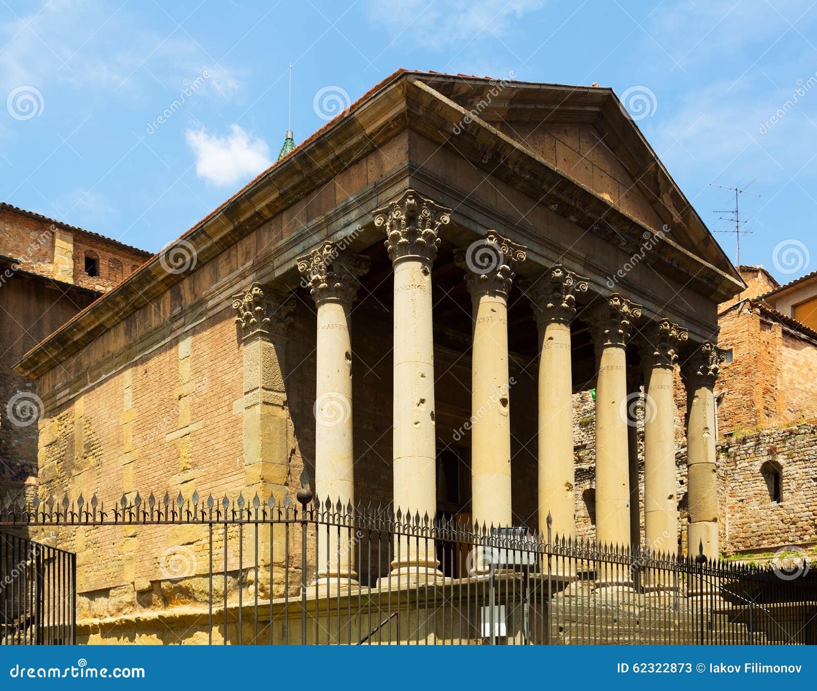 Romersk Tempel Av Vic, Spanien Fotografering för Bildbyråer - Bild av ...