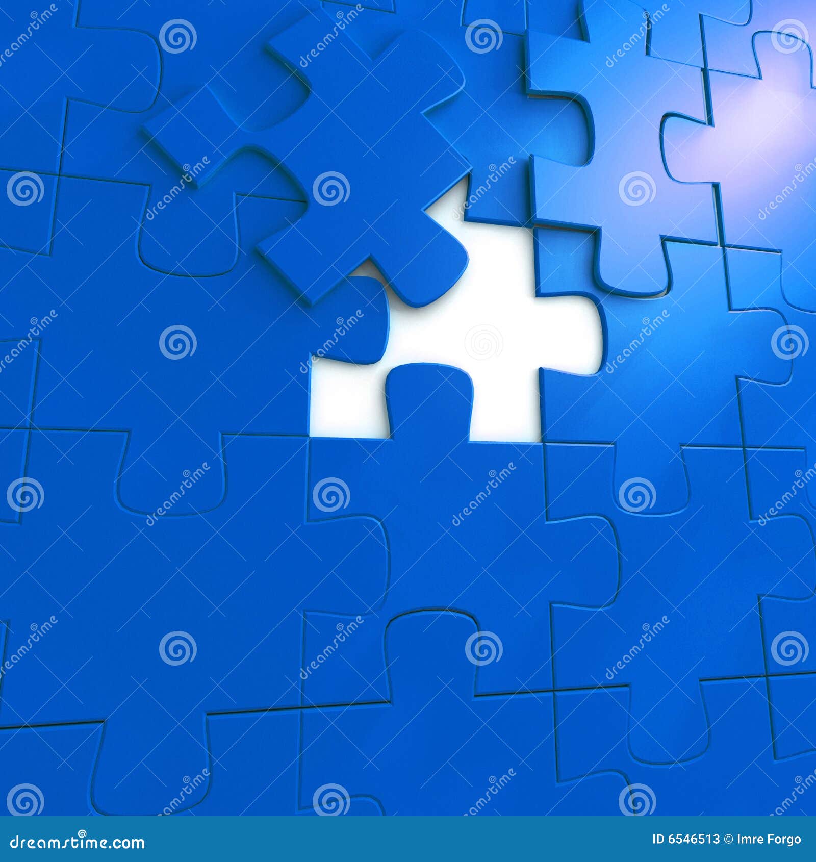 Rompecabezas azul stock de ilustración. Ilustración de concepto - 6546513