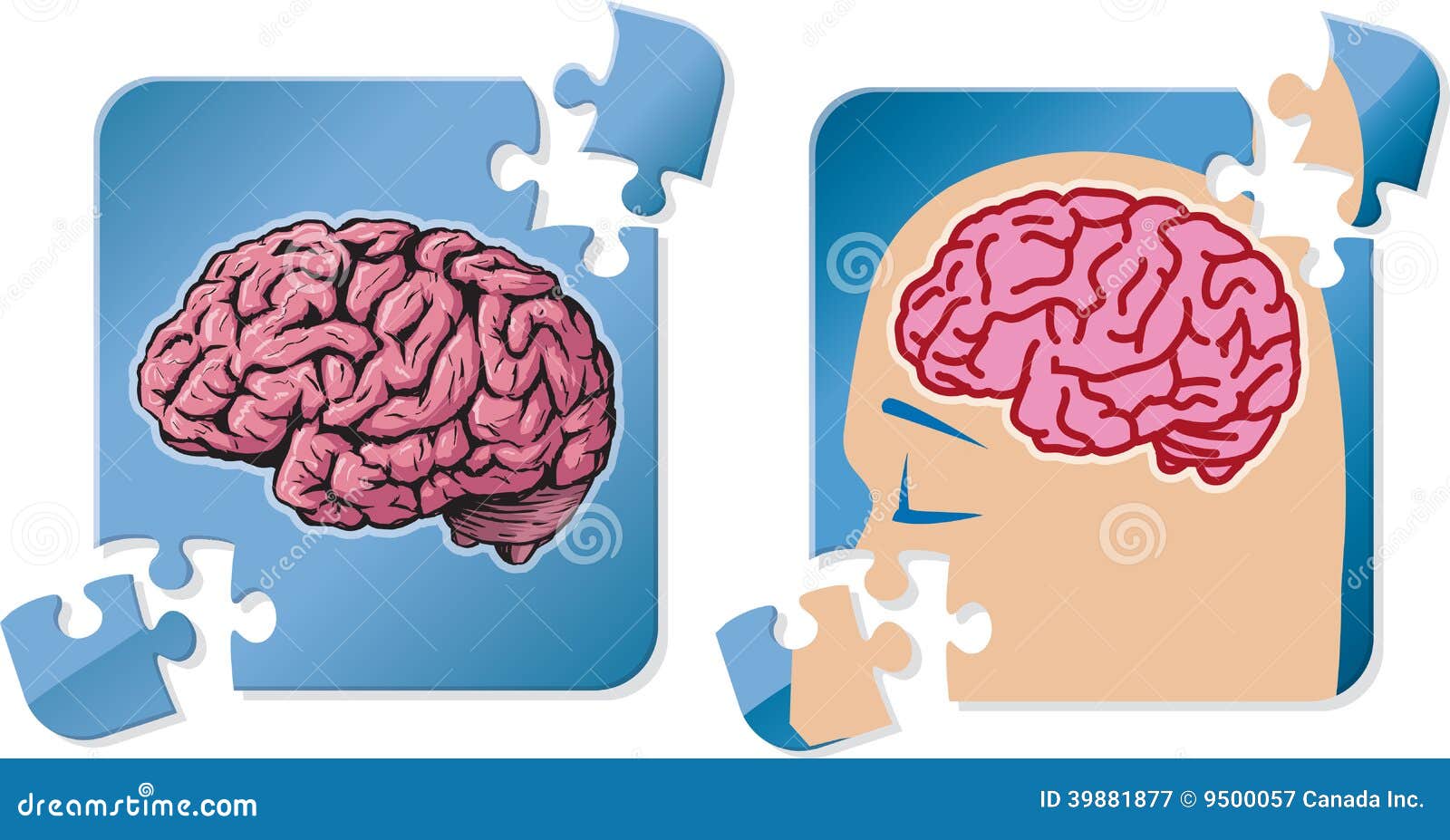 Rompecabezas del cerebro ilustración del vector. Ilustración de enigma ...