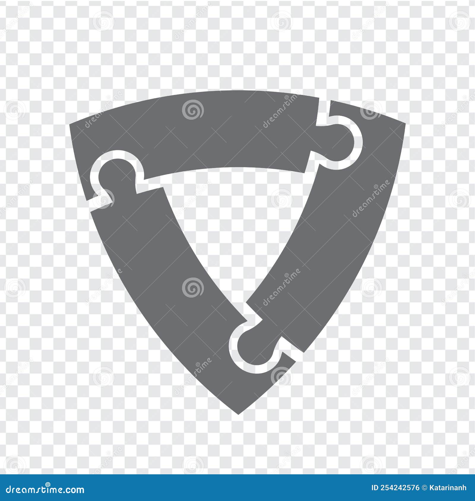 Rompecabezas Triangular Simple En Gris. Icono Simple Reuleaux Triangle ...