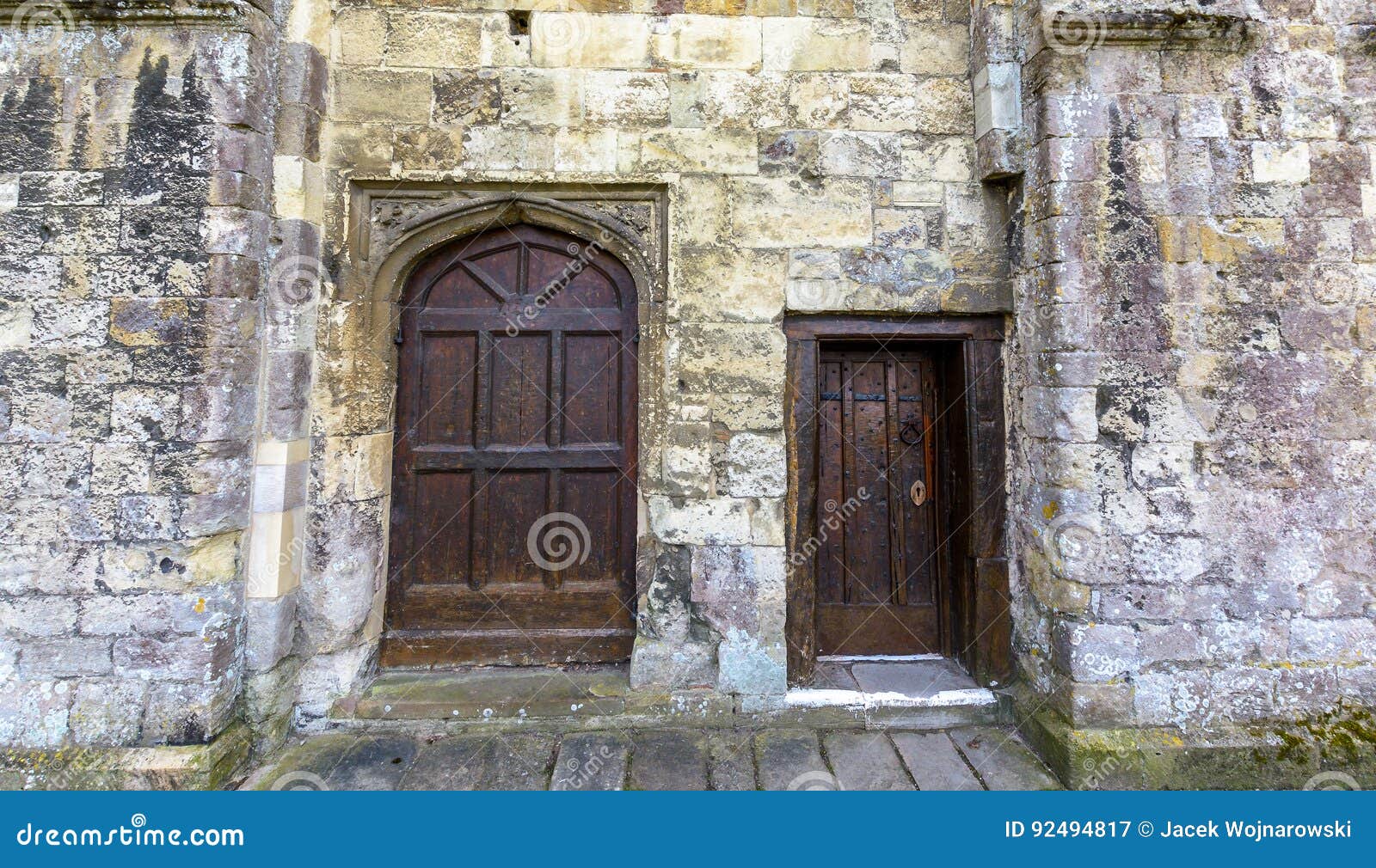 Romsey Abbey Doors in North Facade Editorial Photography - Image of ...
