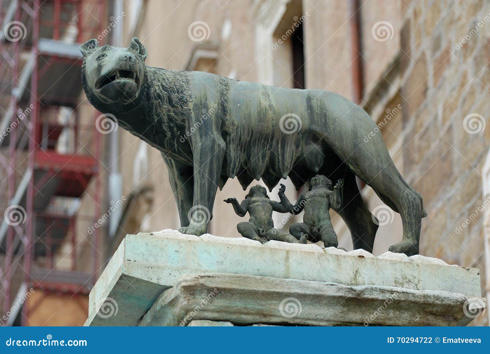 Romulus I Remus Statua W Rzym Fotografia Editorial - Obraz złożonej z ...