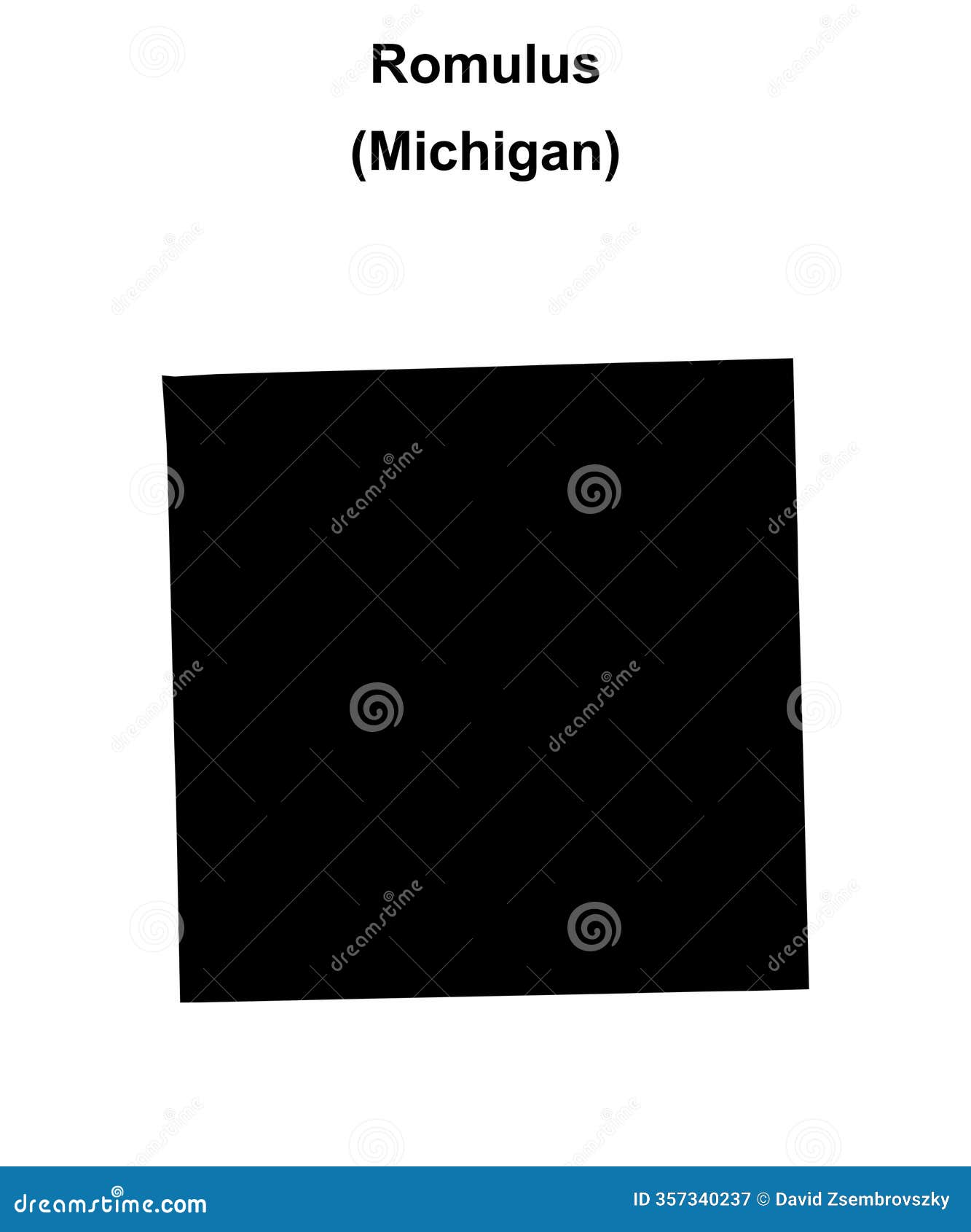 Romulus outline map stock illustration. Illustration of city - 357340237