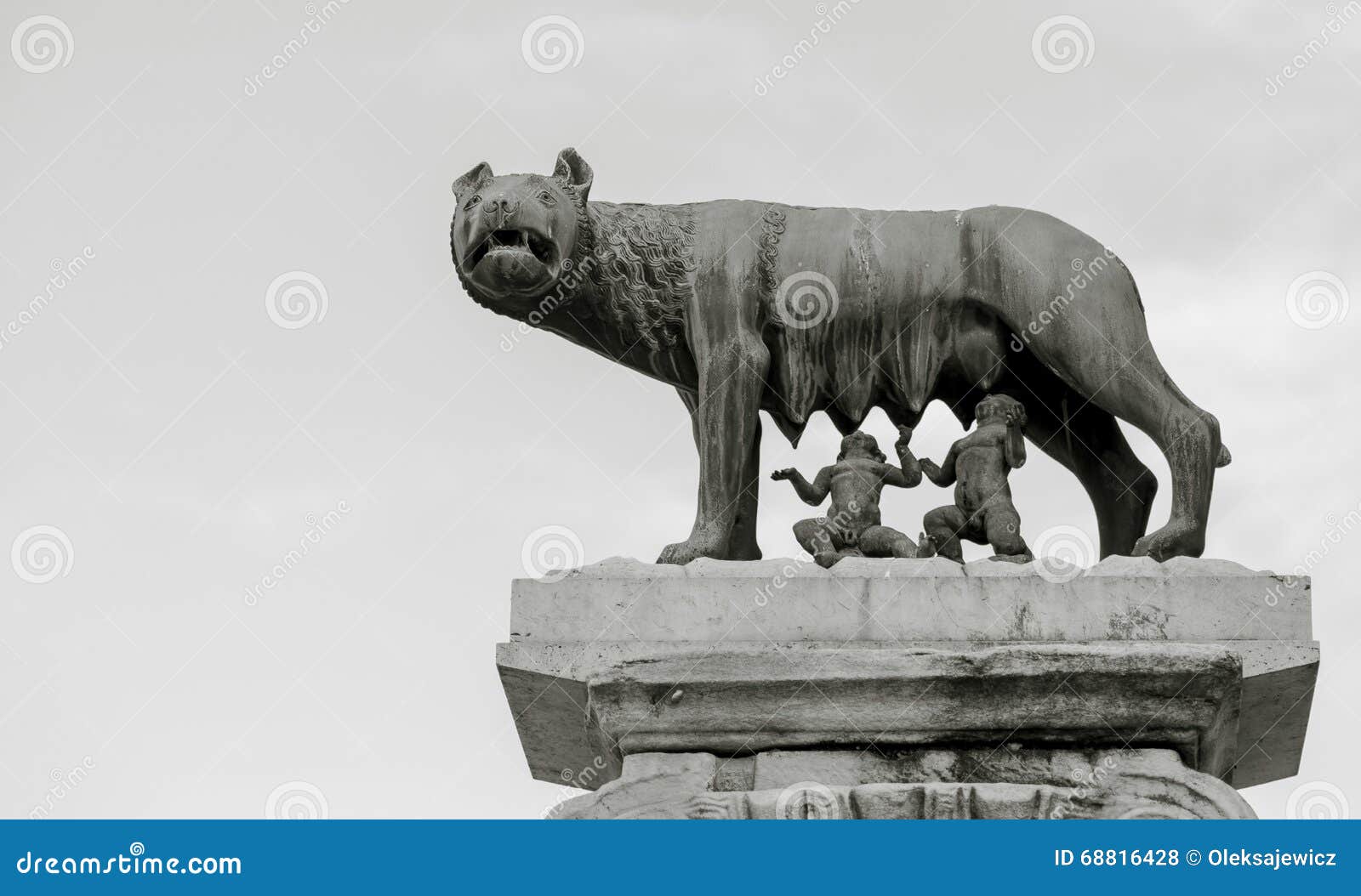 Romulus, Remus and the Wolf at the Forum Romanum Stock Photo - Image of ...
