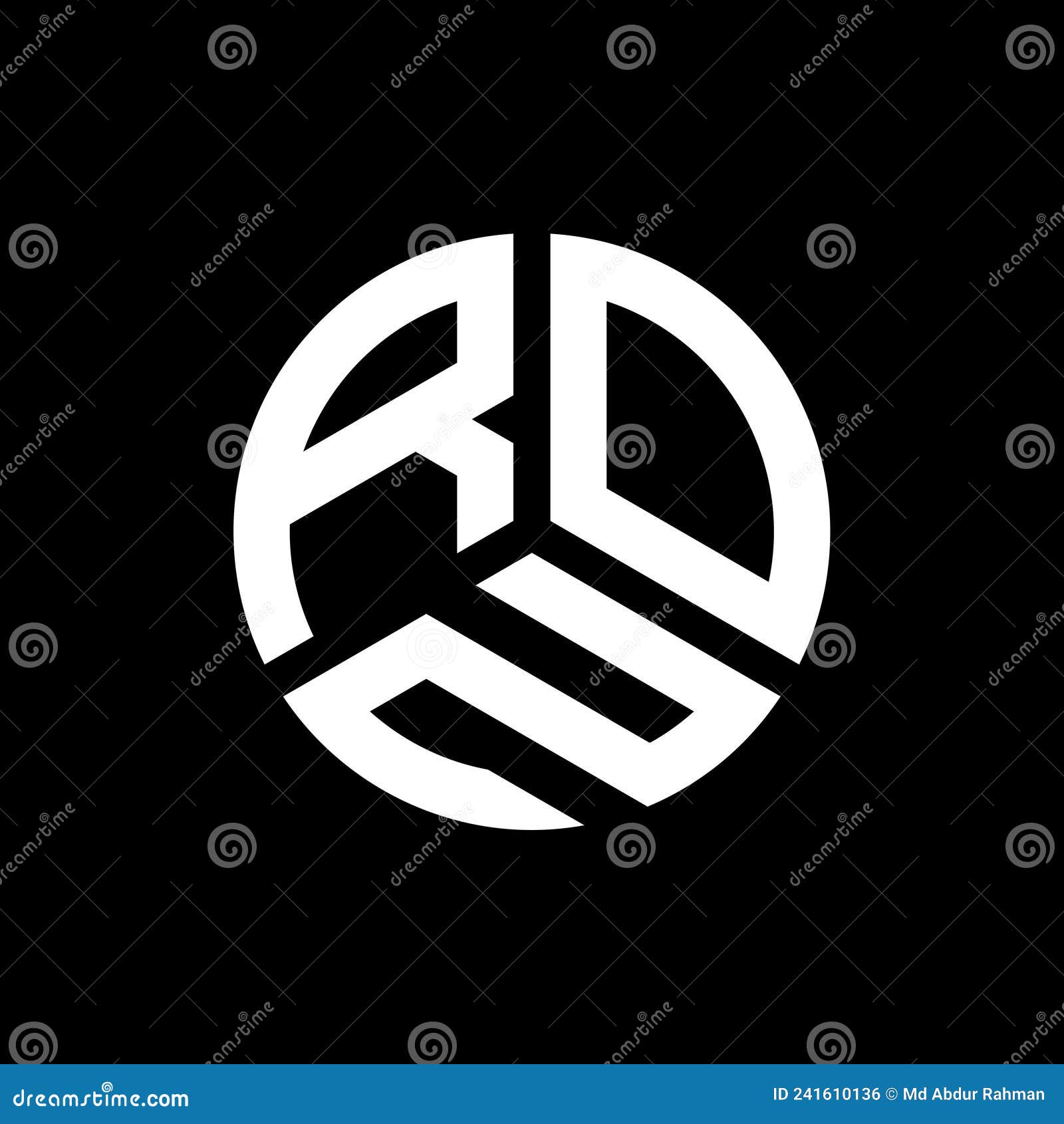 RON Letter Logo Design on Black Background. RON Creative Initials ...