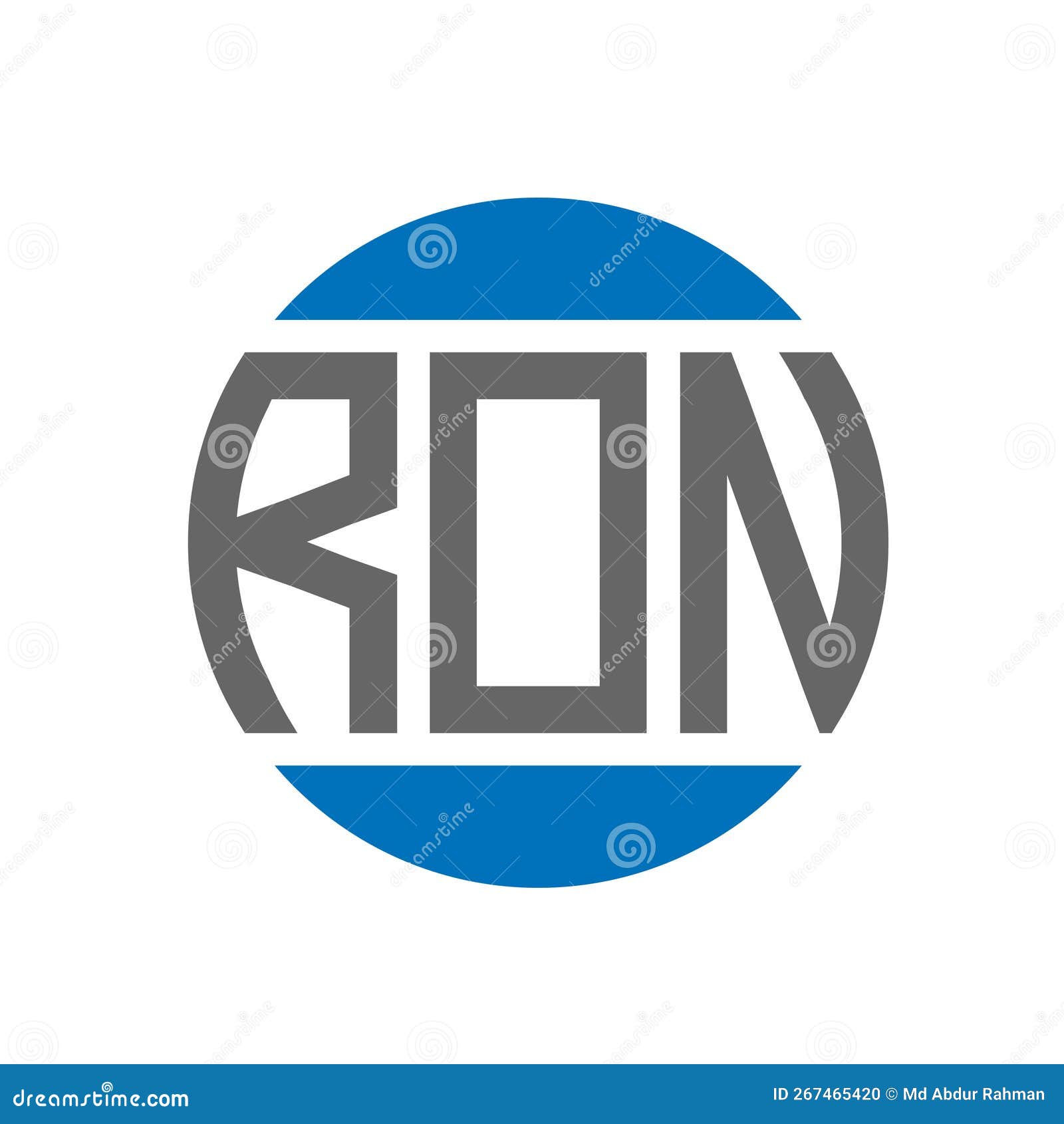 RON Letter Logo Design on White Background. RON Creative Initials ...