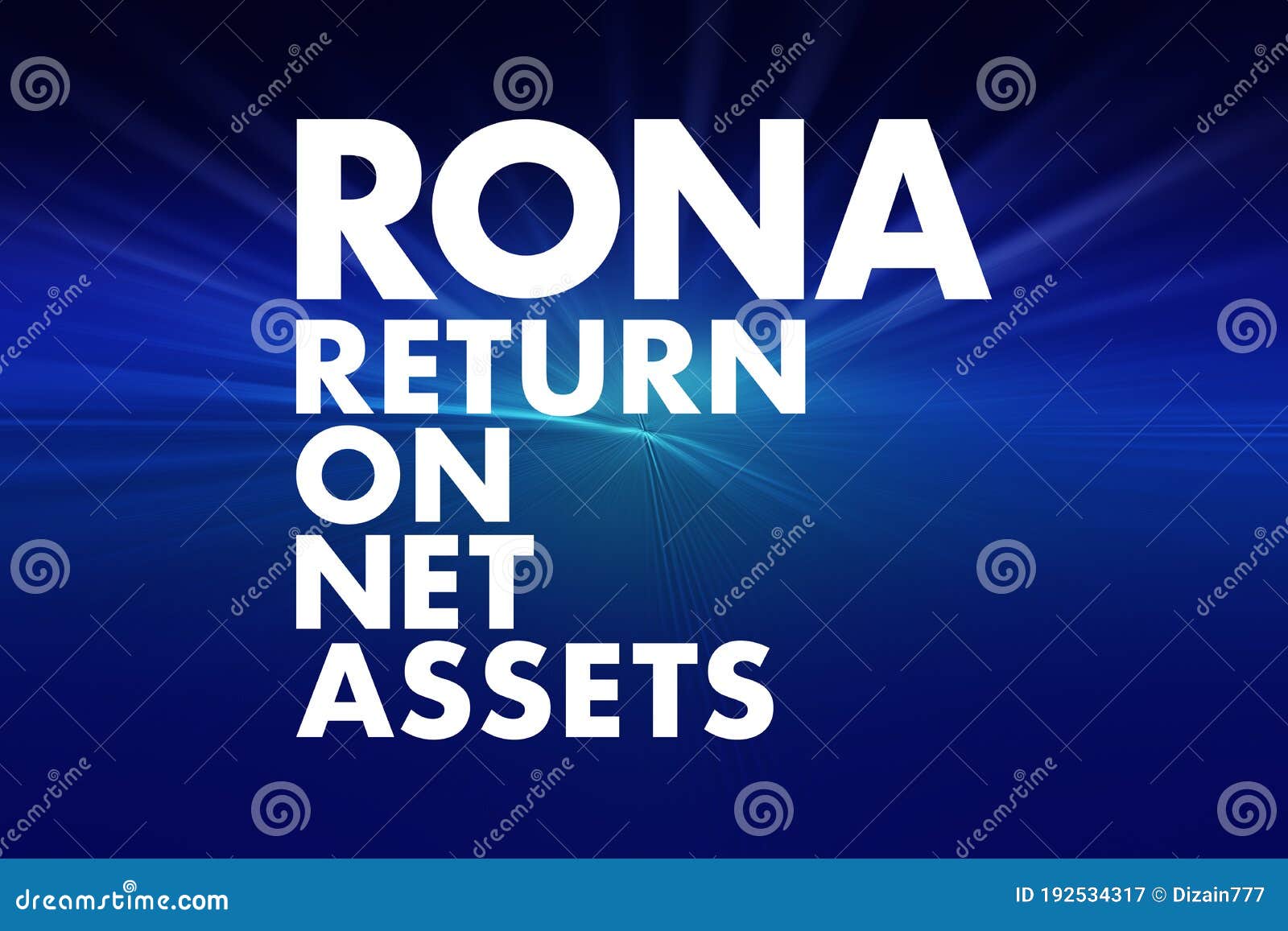 RONA, Return On Net Assets. Concept With Keywords, Letters And Icons ...
