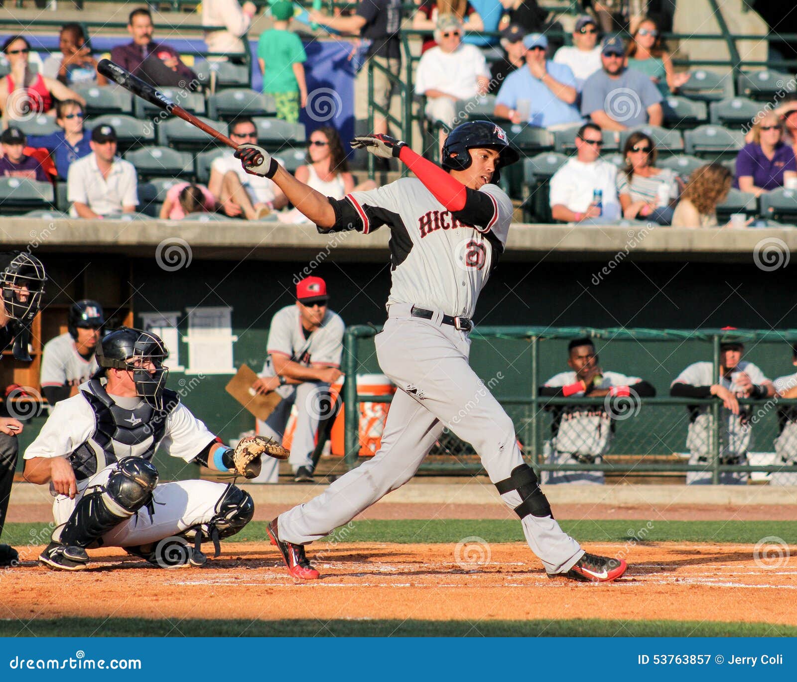 Ronald Guzman, Hickory Crawdads Editorial Photography - Image of ...