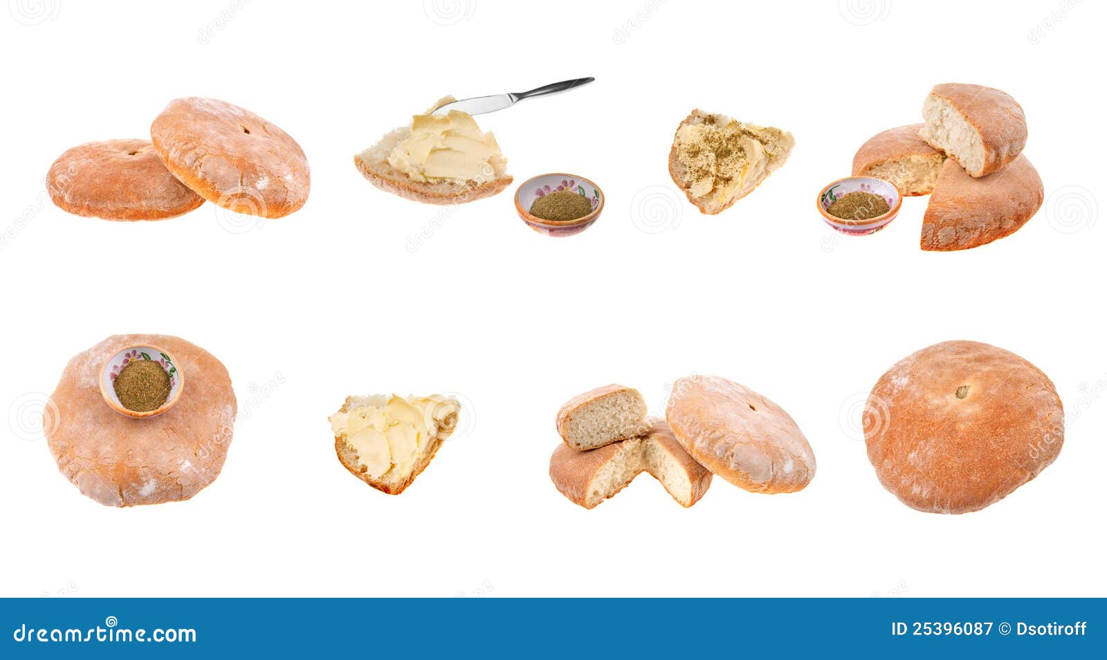 Rond brood van brood stock afbeelding. Image of bloem - 25396087