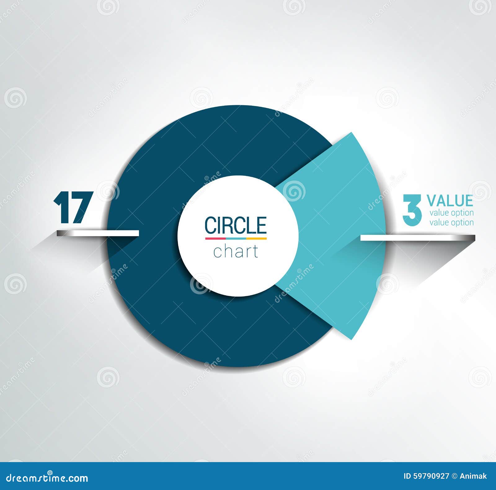 Rond, Diagramme De Cercle, Graphique Simplement Couleur Editable ...