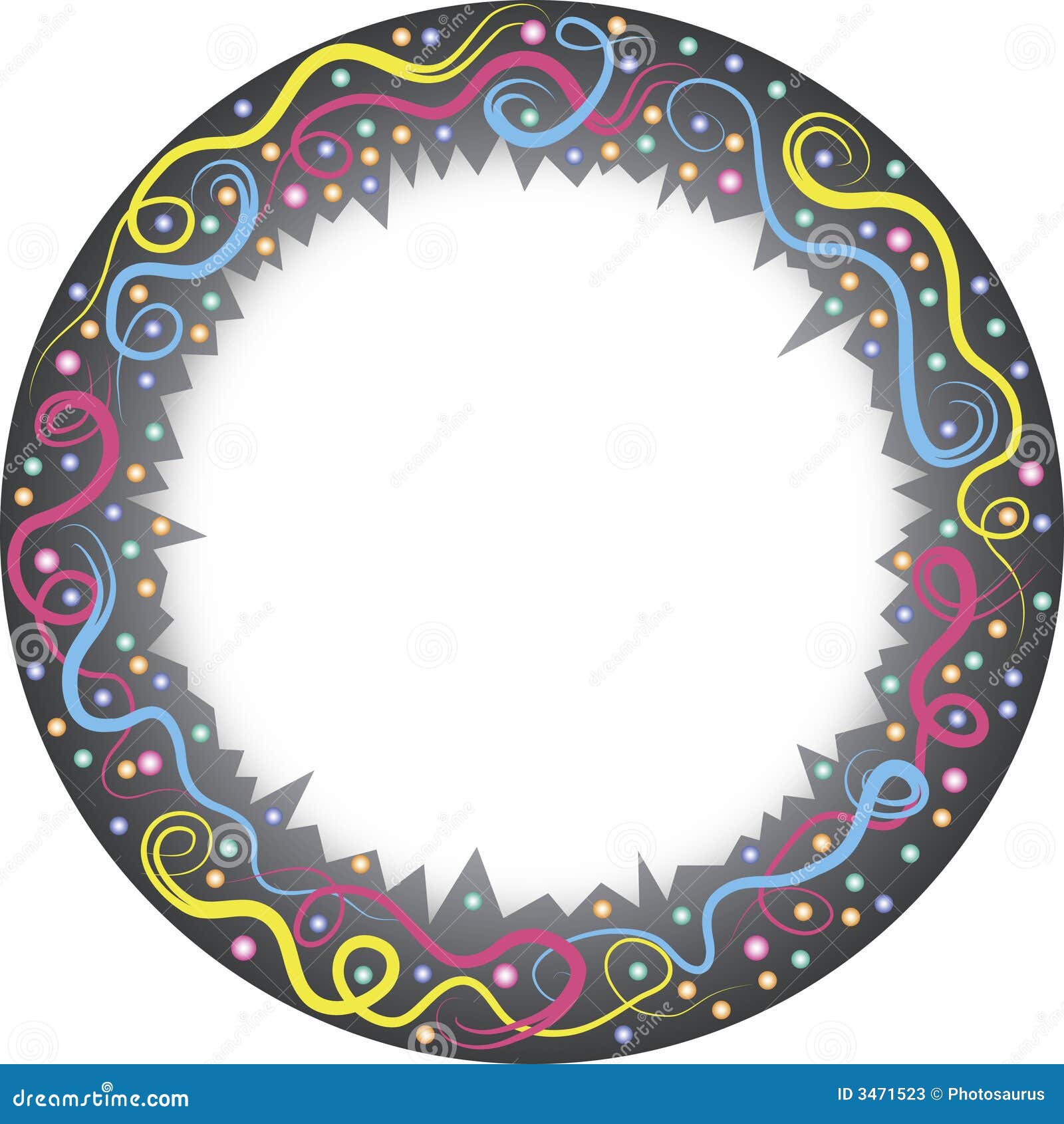 Rond Kader Met Lijnen Picture. Image: 3471523