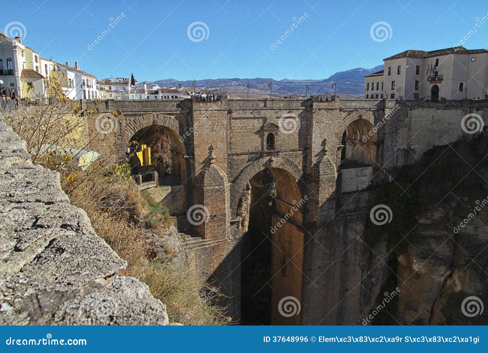 Ronda bridge stock photo. Image of mountain, andalusia - 37648996