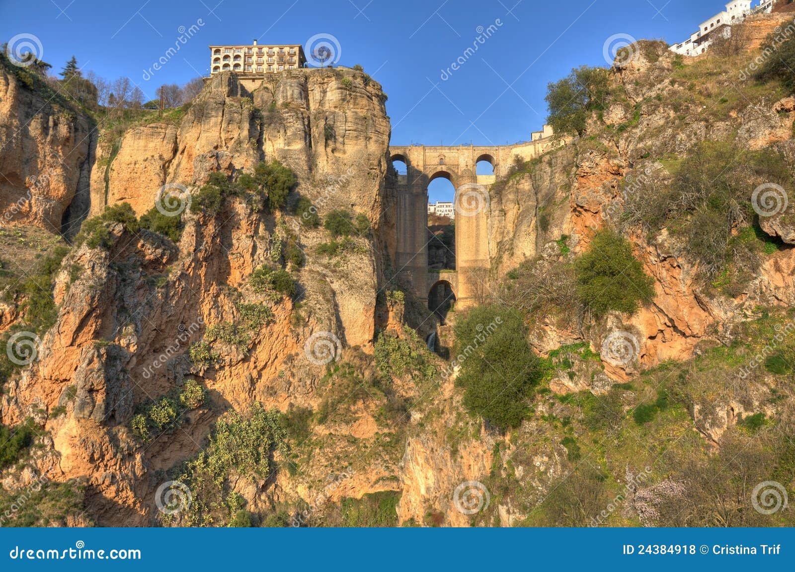 Ronda bridge - Spain stock photo. Image of bridges, town - 24384918