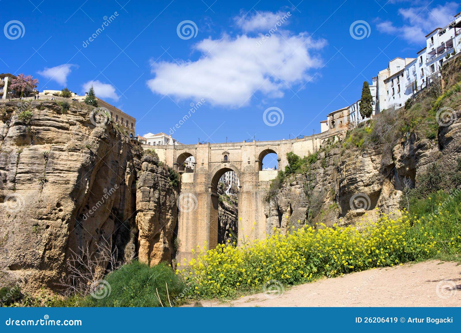 Ronda Bridge in Spain stock image. Image of high, nuevo - 26206419