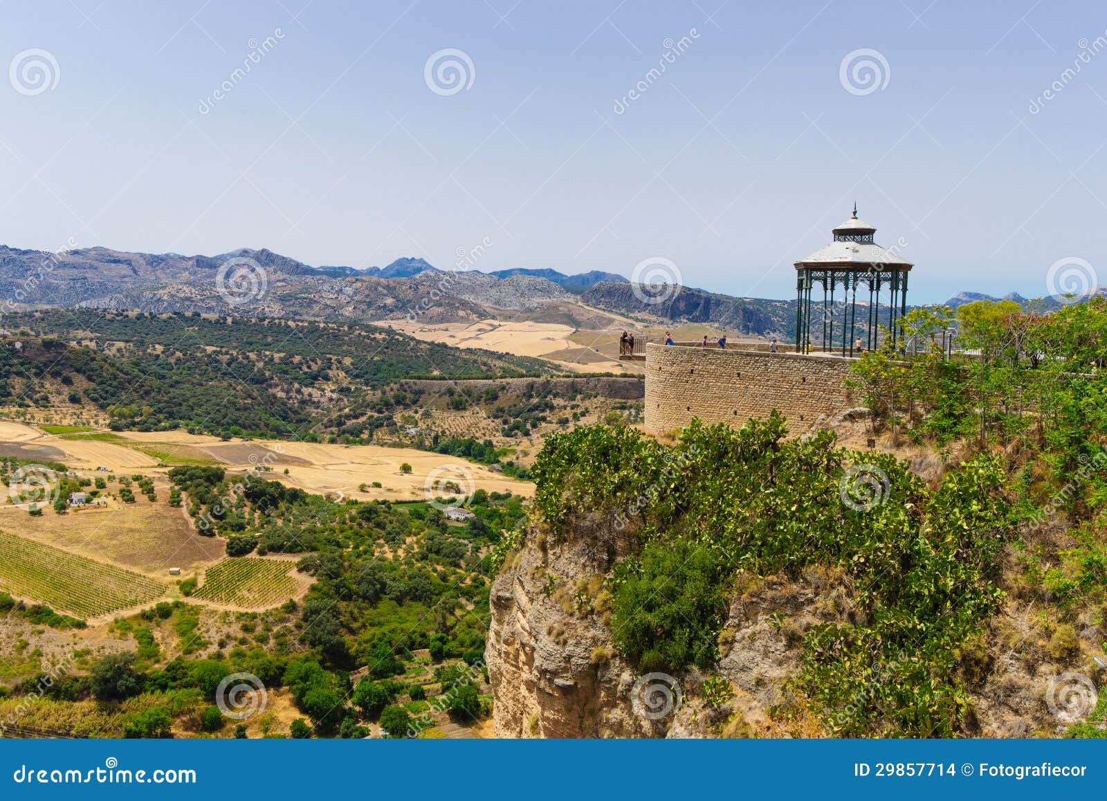 Ronda Gorge and View To Mountains Stock Photo - Image of costa ...