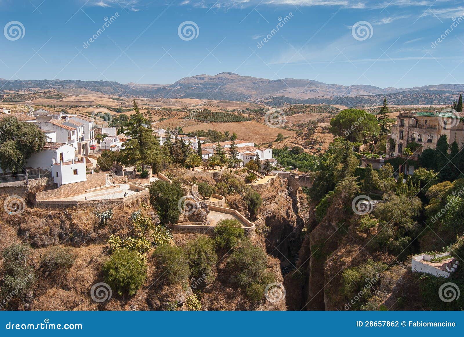 Ronda Landscape stock photo. Image of green, europe, architecture ...