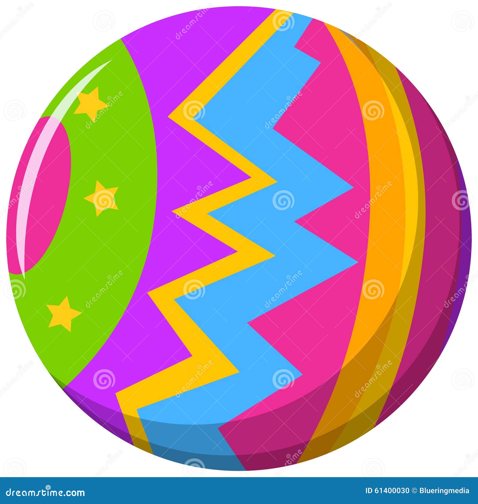 Ronde Bal Met Kleurenpatroon Vector Illustratie - Illustration of ...