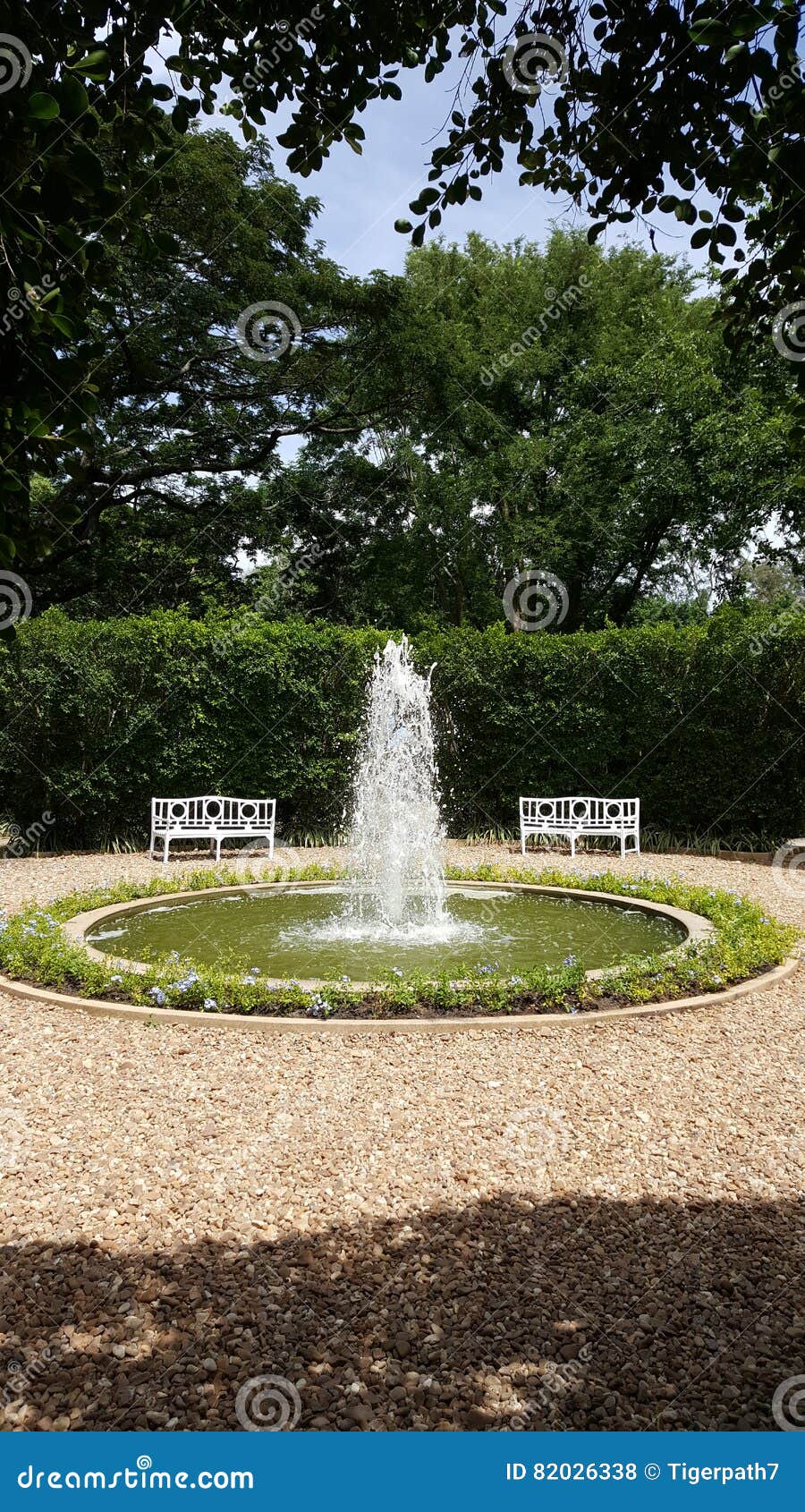 Ronde fontein in het park stock foto. Image of park, ronde - 82026338