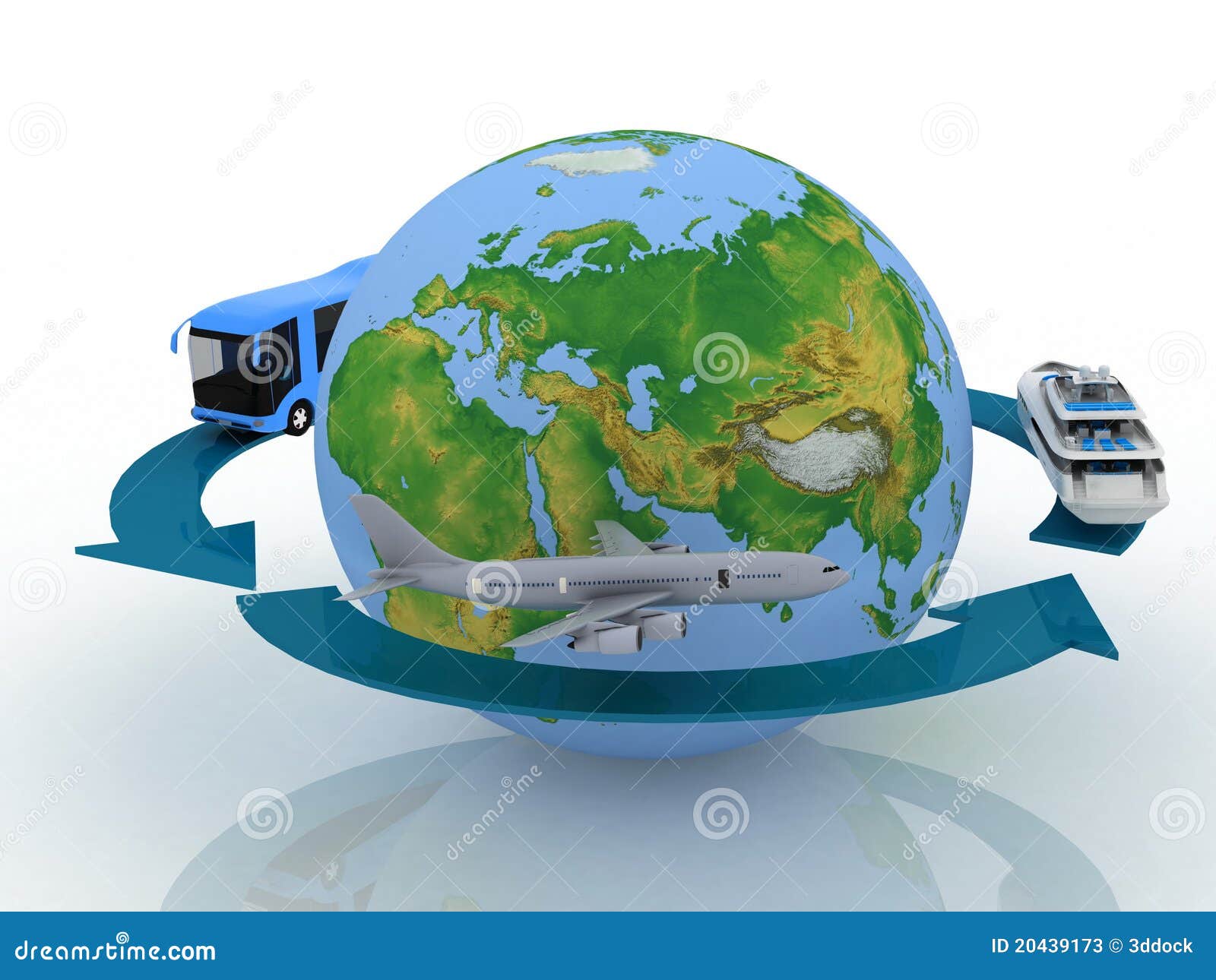 Ronde wereldreis stock illustratie. Illustration of bestemmingen - 20439173