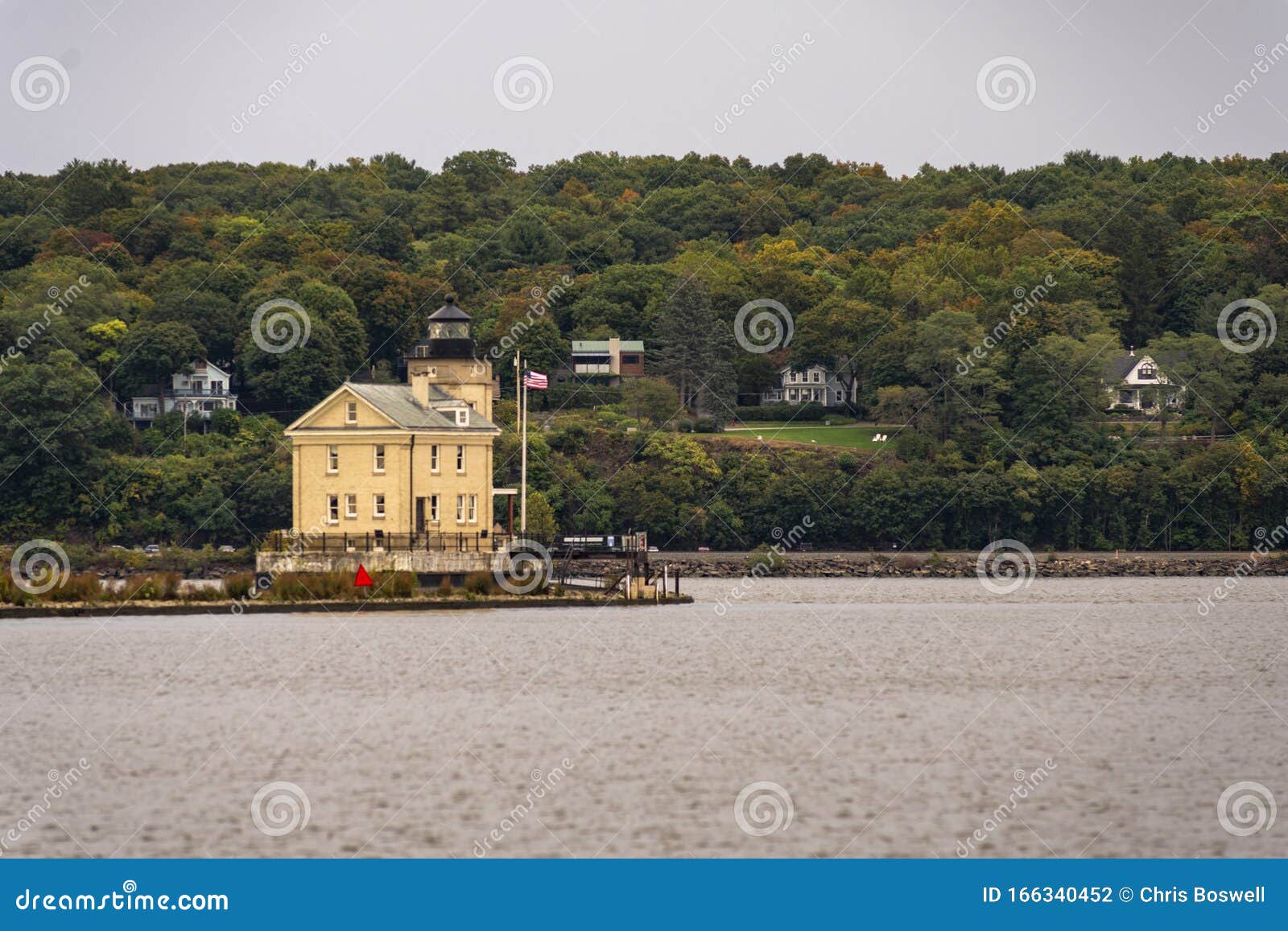 Rondout Lighthouse Beacon Station Hudson River Kingston Point New York ...