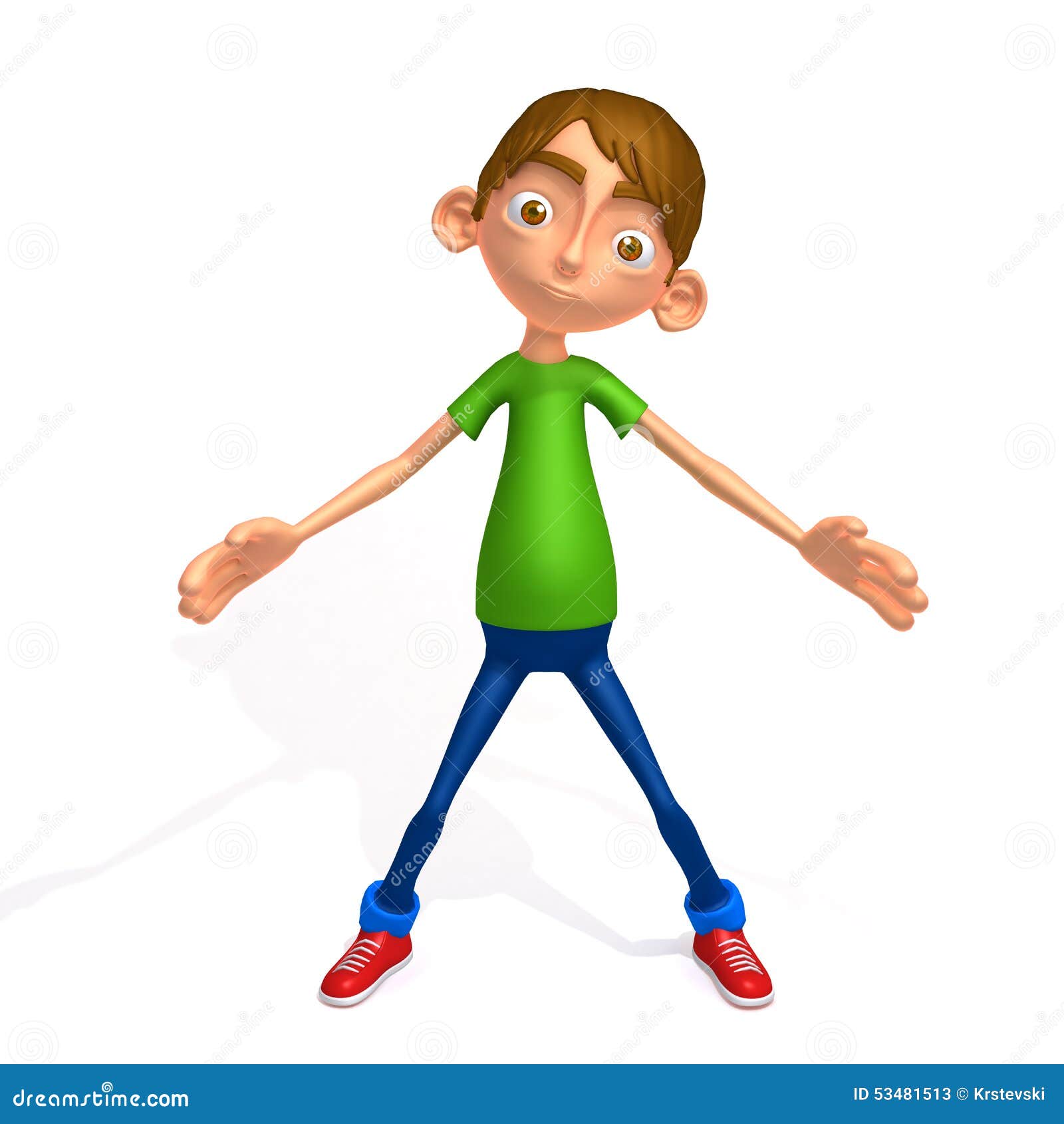 Ronnie Funny Guy 3d Illustration Stock Illustration - Illustration of ...