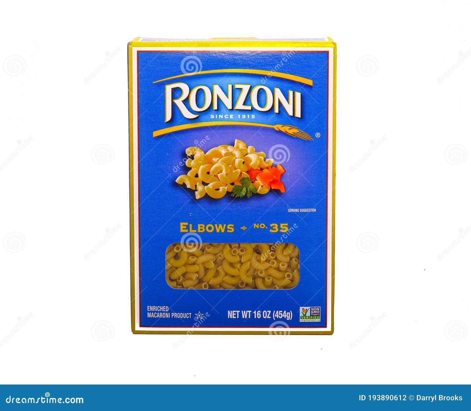 Ronzoni Elbow Macaroni editorial photography. Image of ronzoni - 193890612