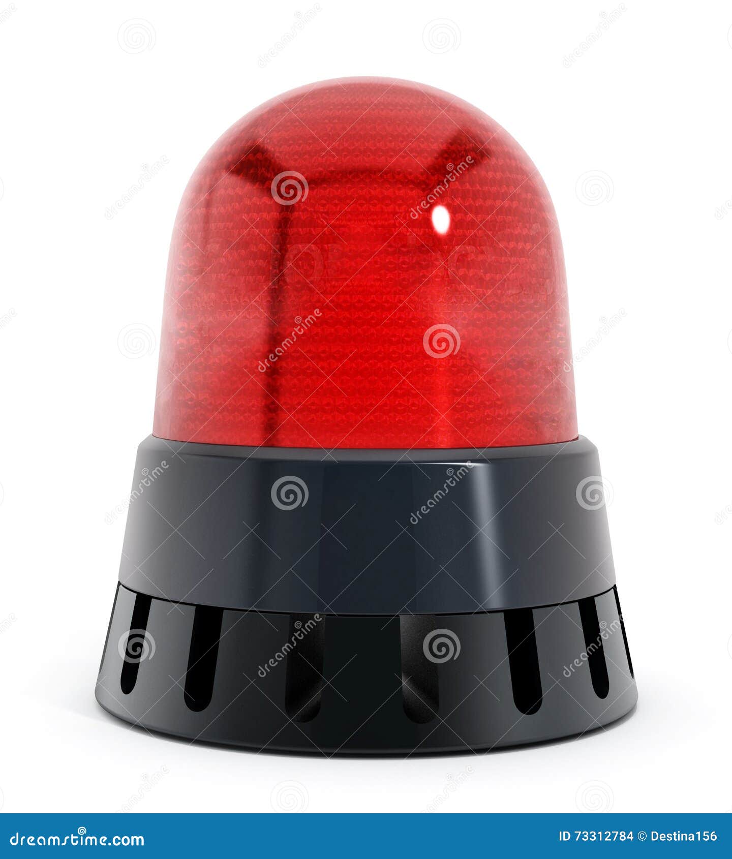 Rood Alarmlicht 3D Illustratie Stock Illustratie - Illustration of ...