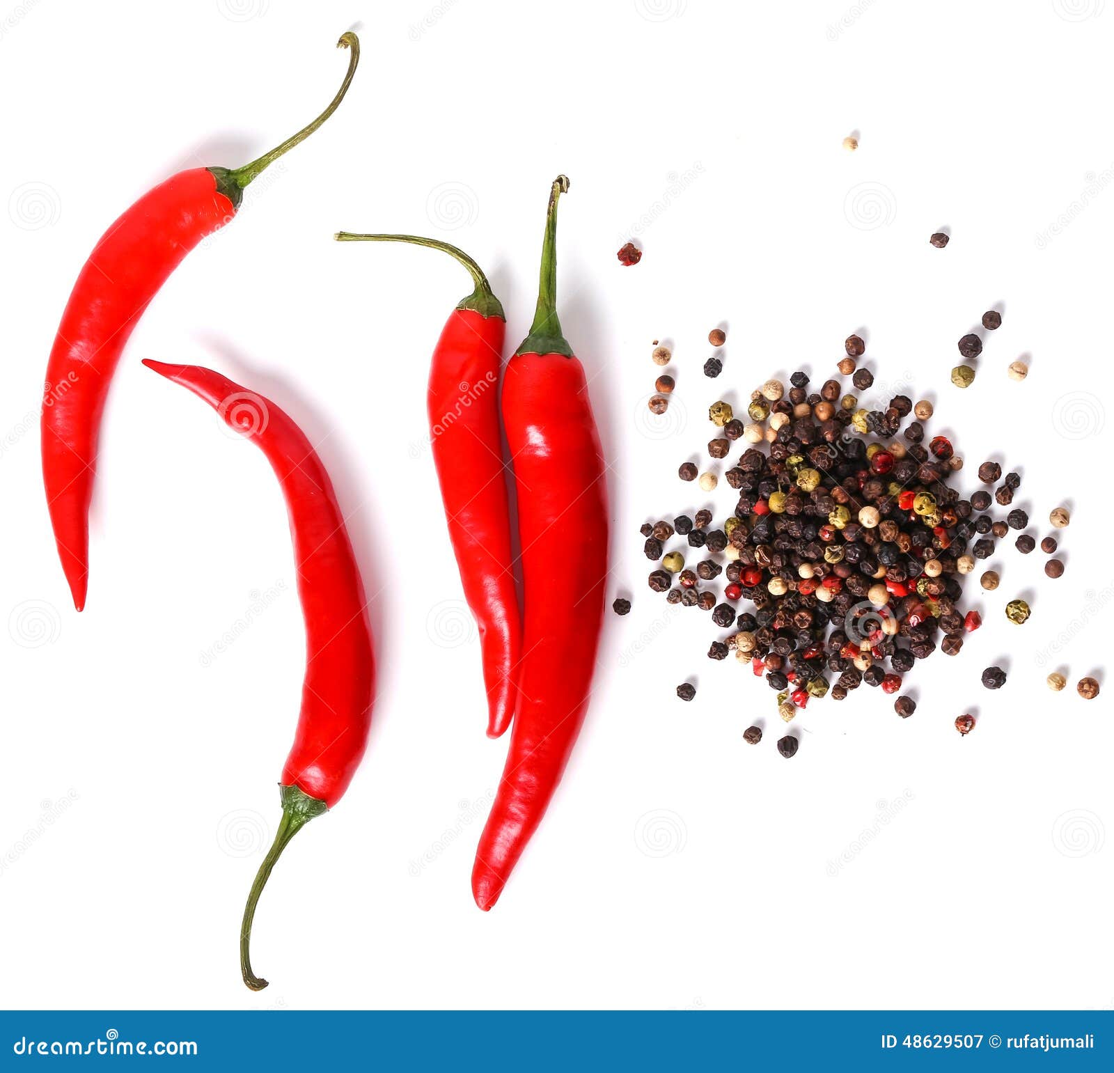 Rood Chili Pepper stock afbeelding. Image of aroma, hitte - 48629507