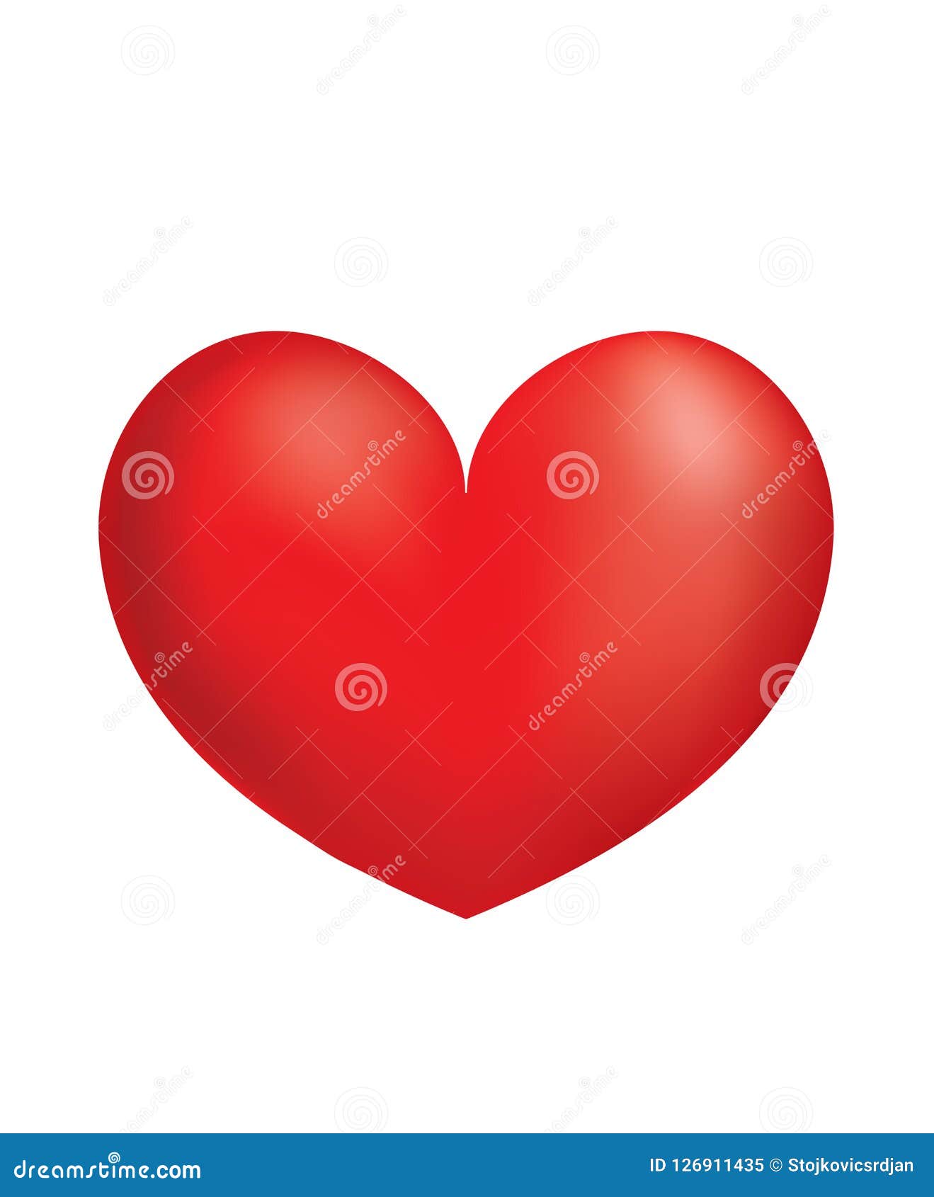 Rood 3D hart vector illustratie. Illustration of element - 126911435