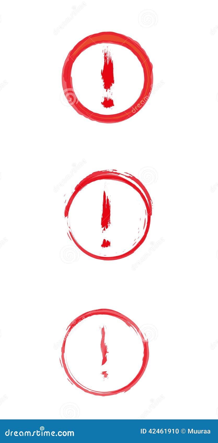 Rood Gevaarsteken Met Uitroepteken Vector Illustratie - Illustration of ...