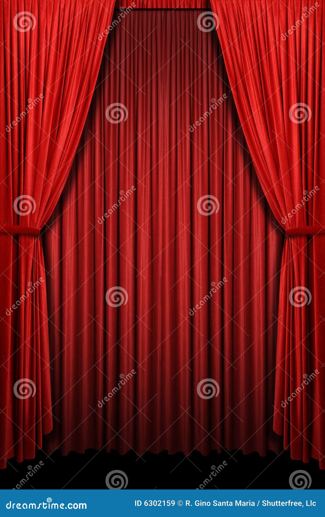 Rood Gordijn stock afbeelding. Image of spreker, verticaal - 6302159