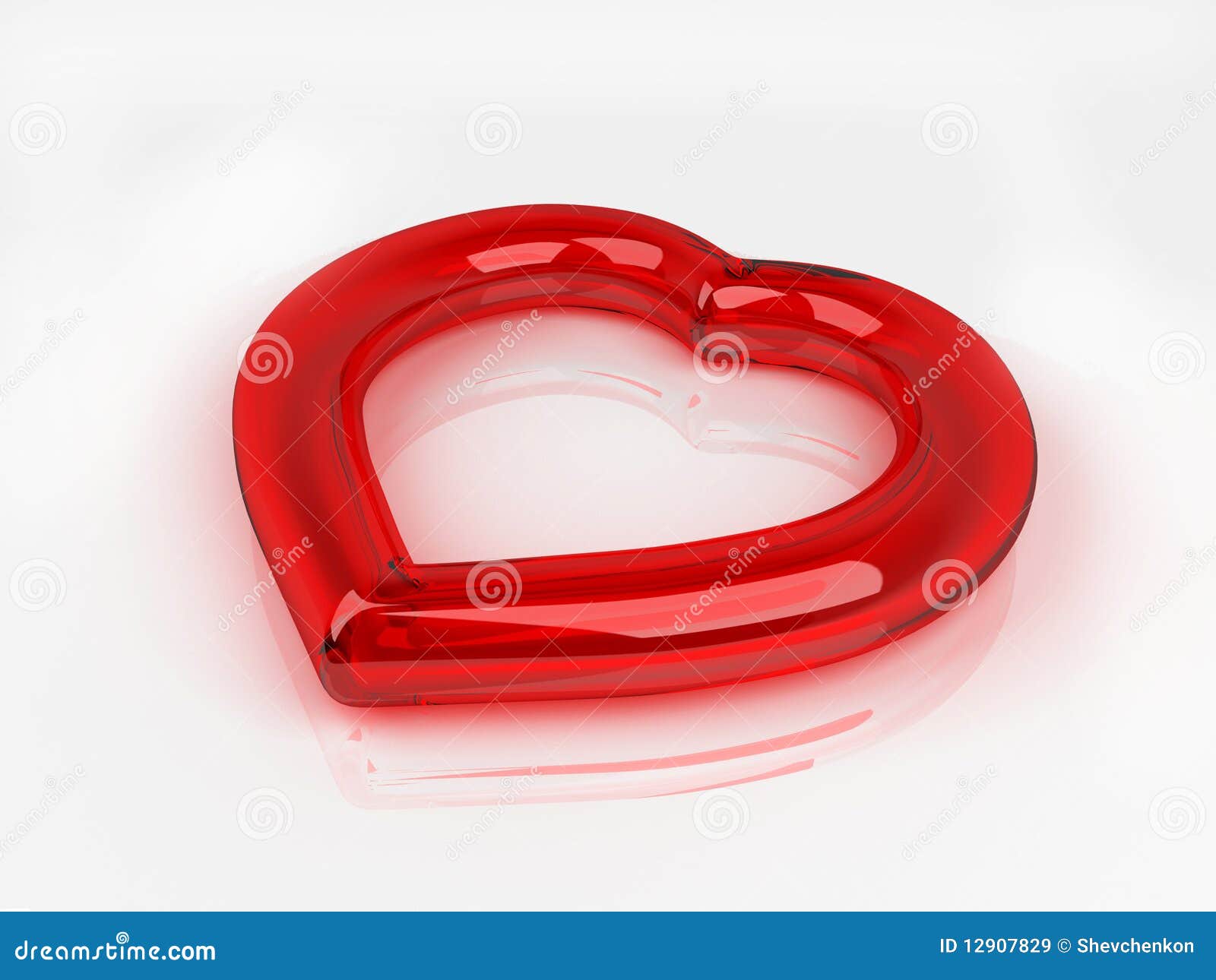 Rood hart stock illustratie. Illustration of glanzend - 12907829