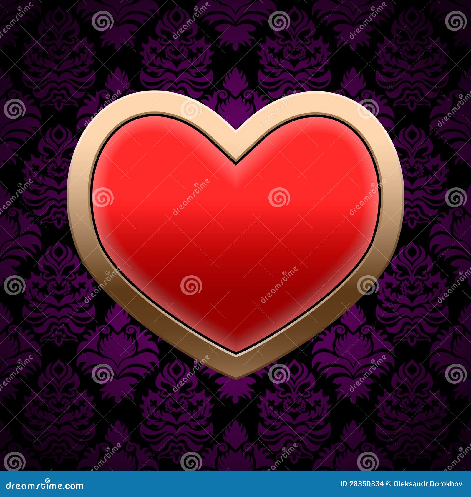 Rood Hart vector illustratie. Illustration of ontwerp - 28350834