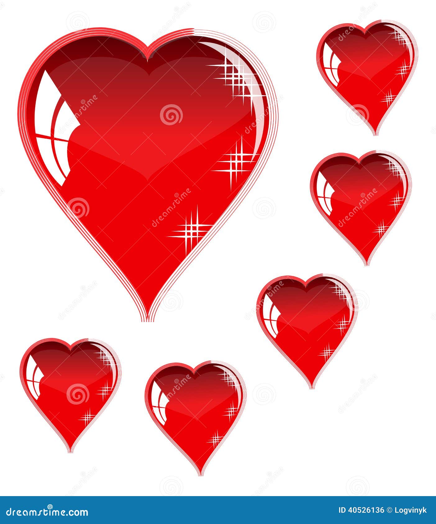 Rood hart stock illustratie. Illustration of brief, gelukkig - 40526136