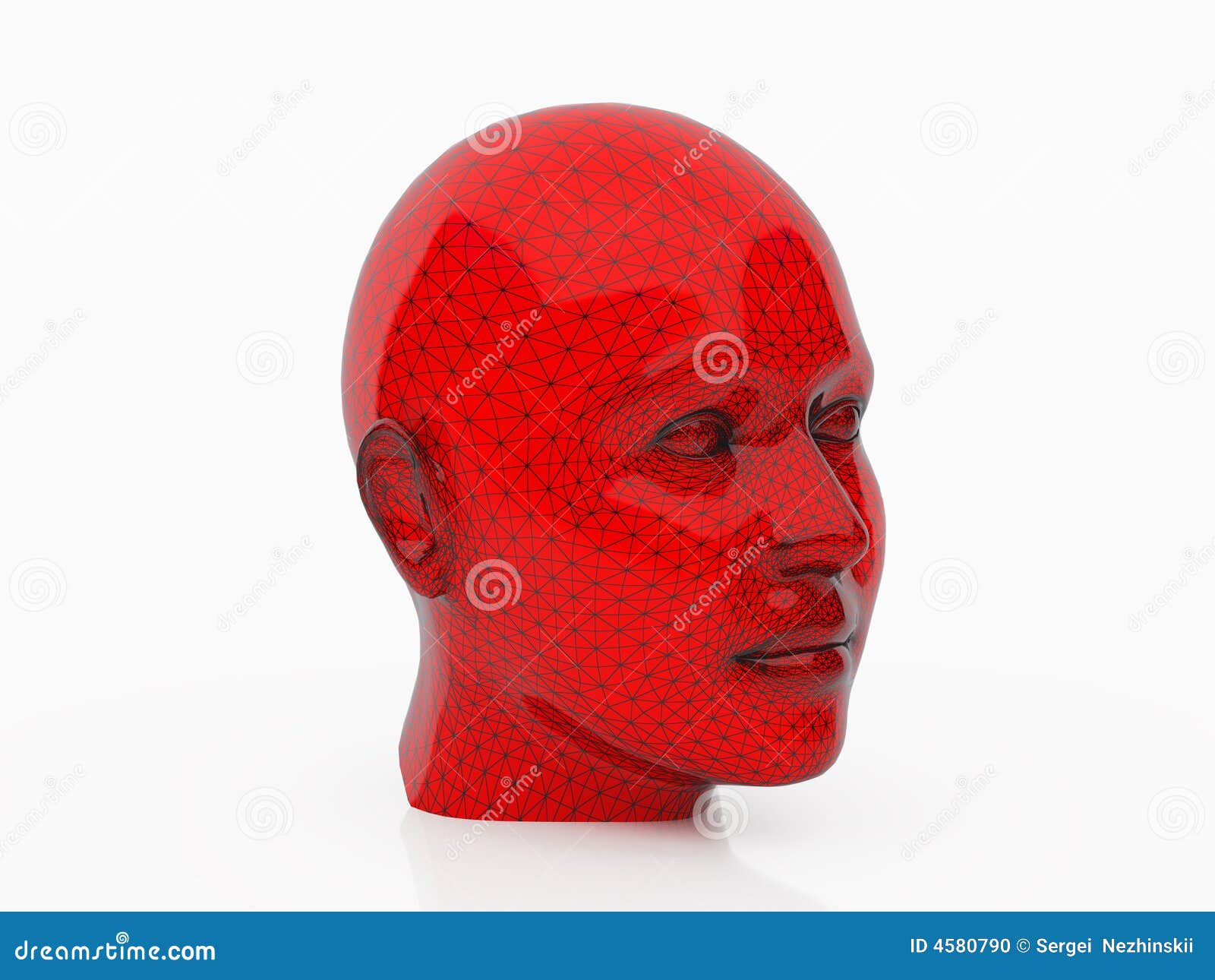 Rood hoofd stock illustratie. Illustration of ogen, pictogram - 4580790