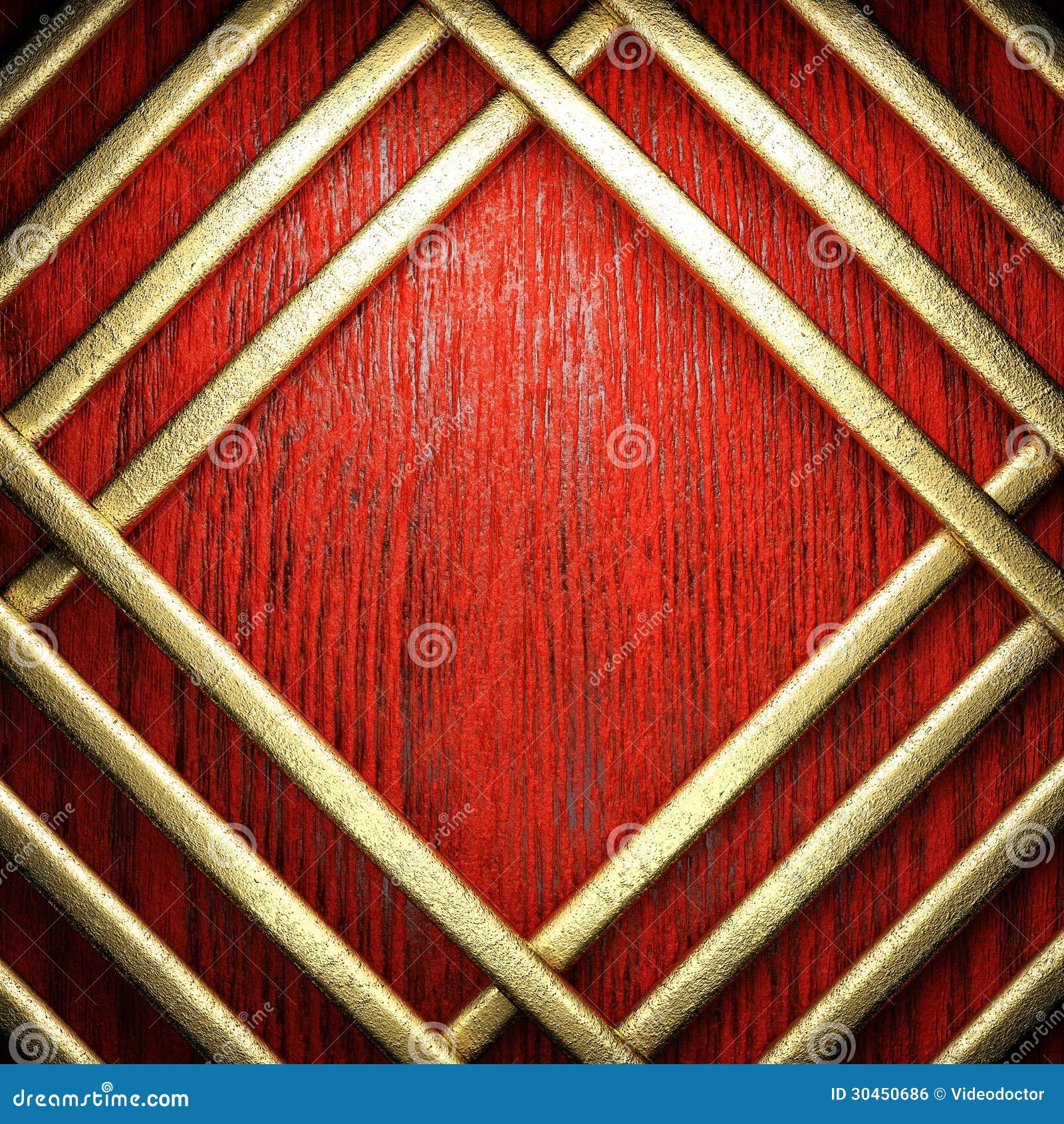 Rood hout en goud stock illustratie. Illustration of rood - 30450686