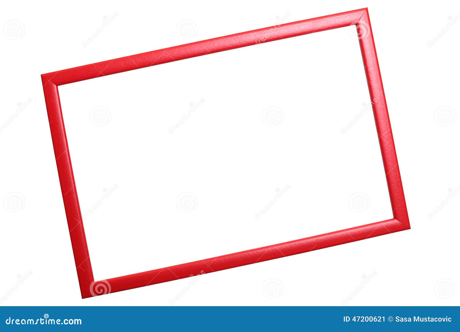 Rood Kader Op Witte Achtergrond Stock Afbeelding - Image of geïsoleerd ...