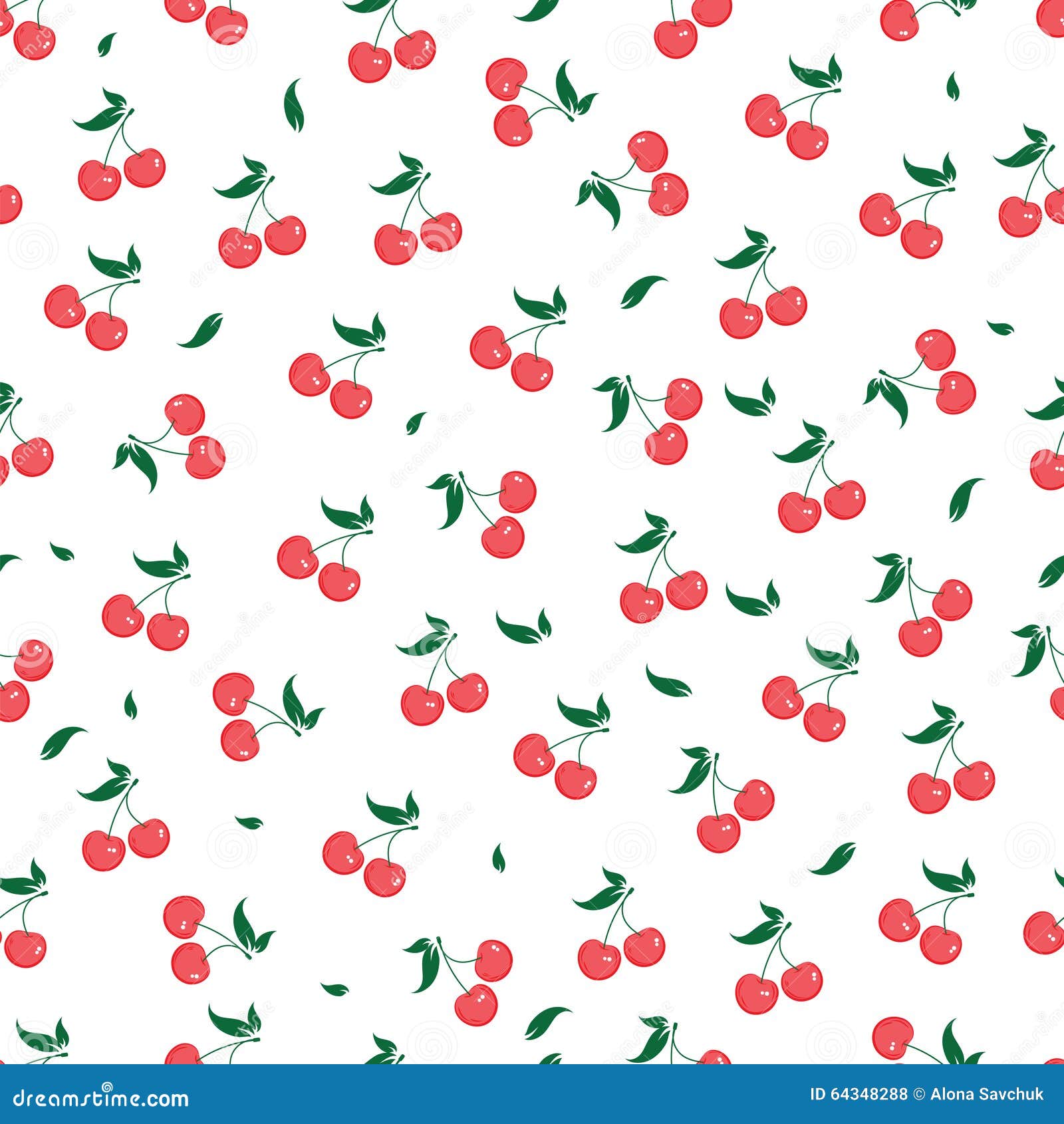 Rood Kersen Naadloos Patroon Vector Illustratie - Illustration of rijp ...