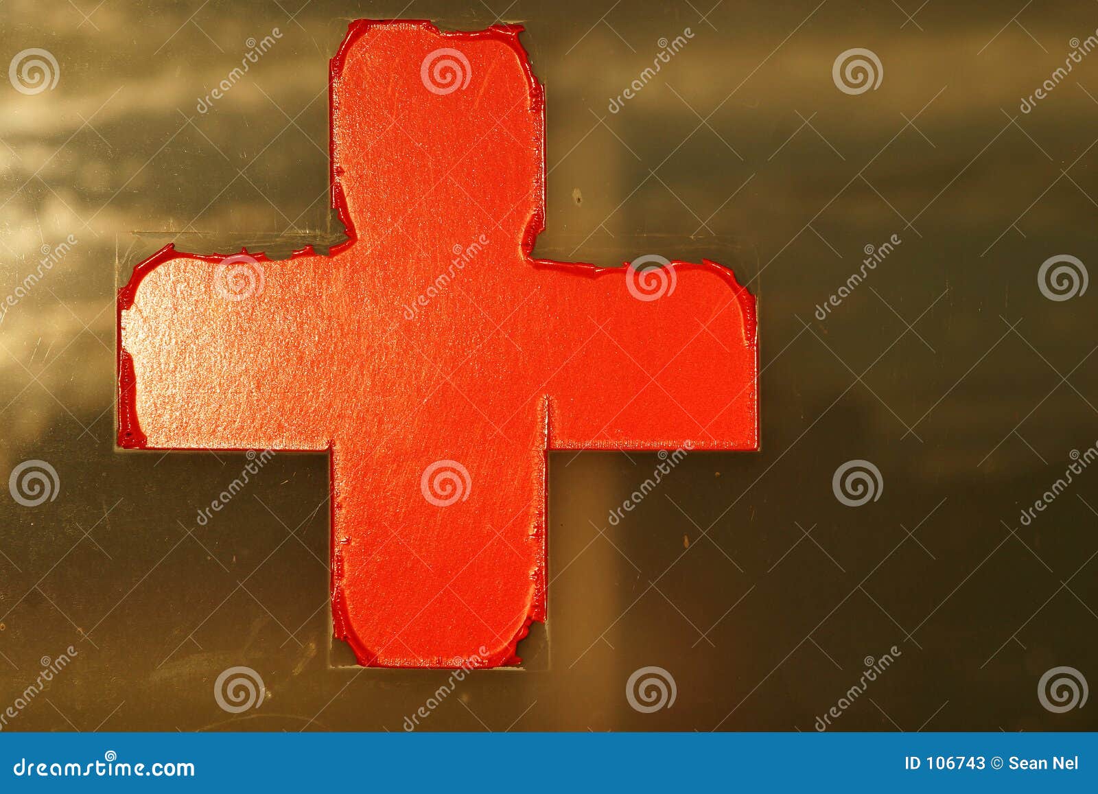 Rood kruis op venster redactionele stock foto. Image of geneeskunde ...