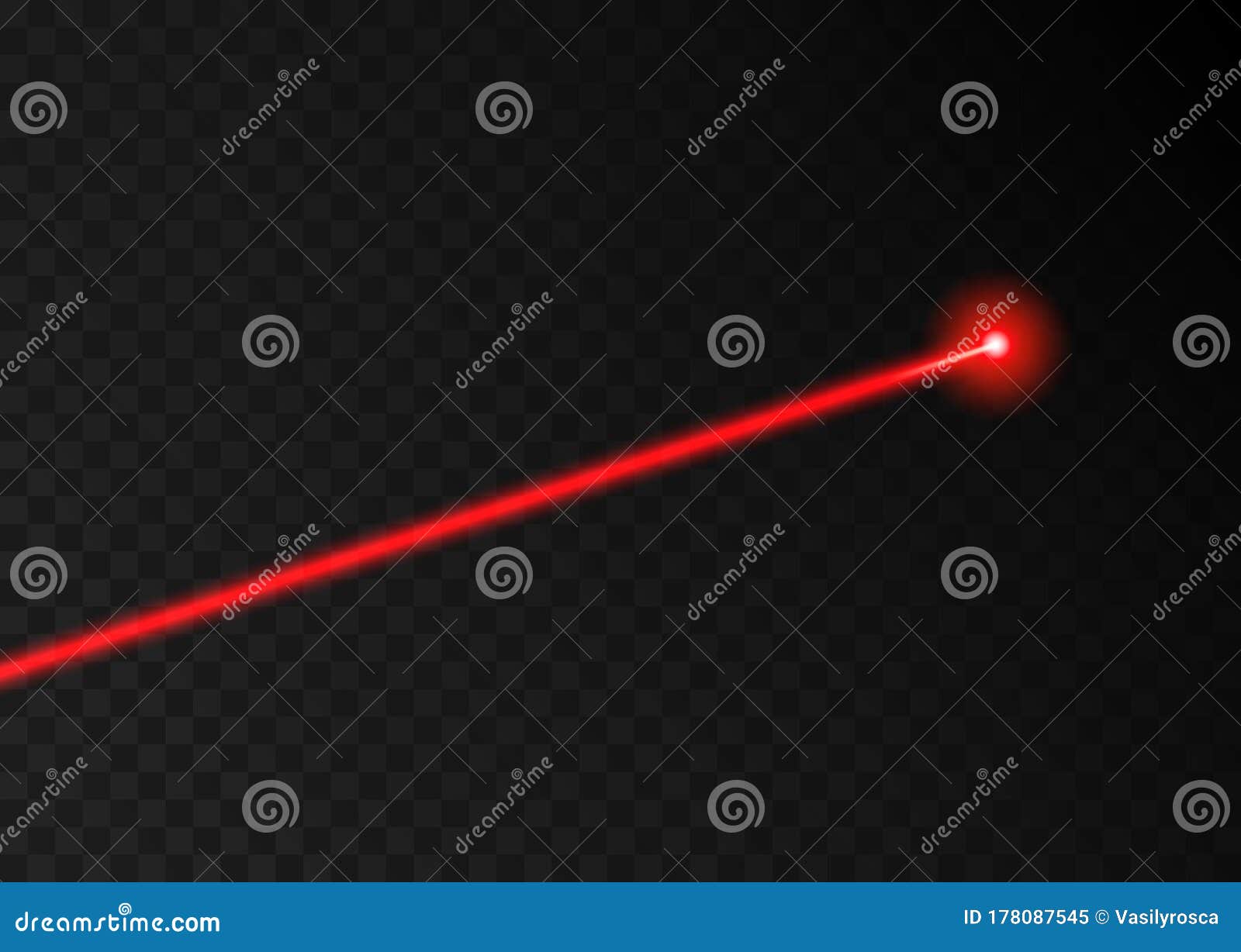 Rood Licht Laserstraal. Vector Laser Straal Straal Straal Straal Gloed ...