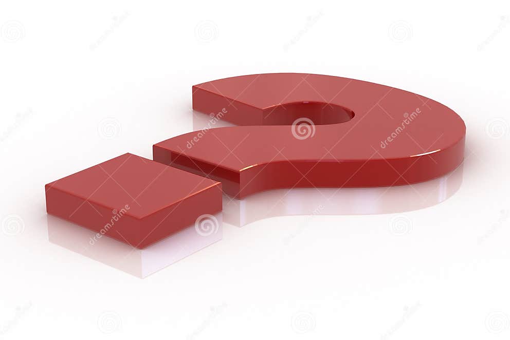 Rood liggend vraagteken stock illustratie. Illustration of samenvatting ...