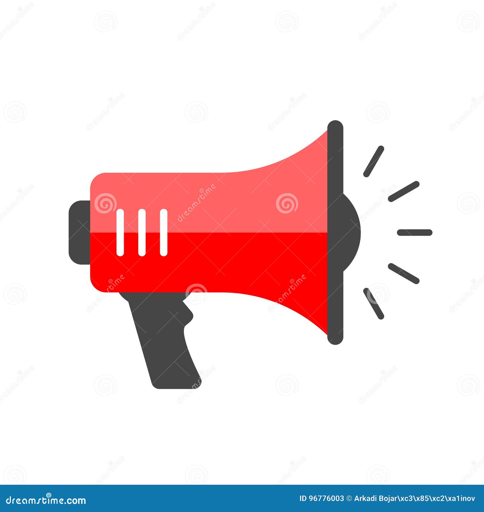 Rood Megafoon Vectorpictogram Vector Illustratie - Illustration of ...