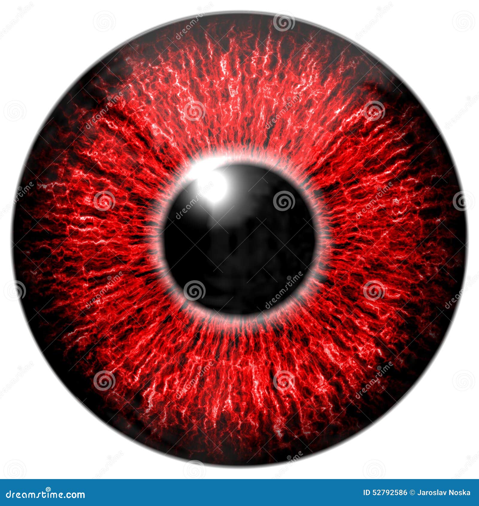 Rood oog stock foto. Image of illustratie, geïsoleerd - 52792586
