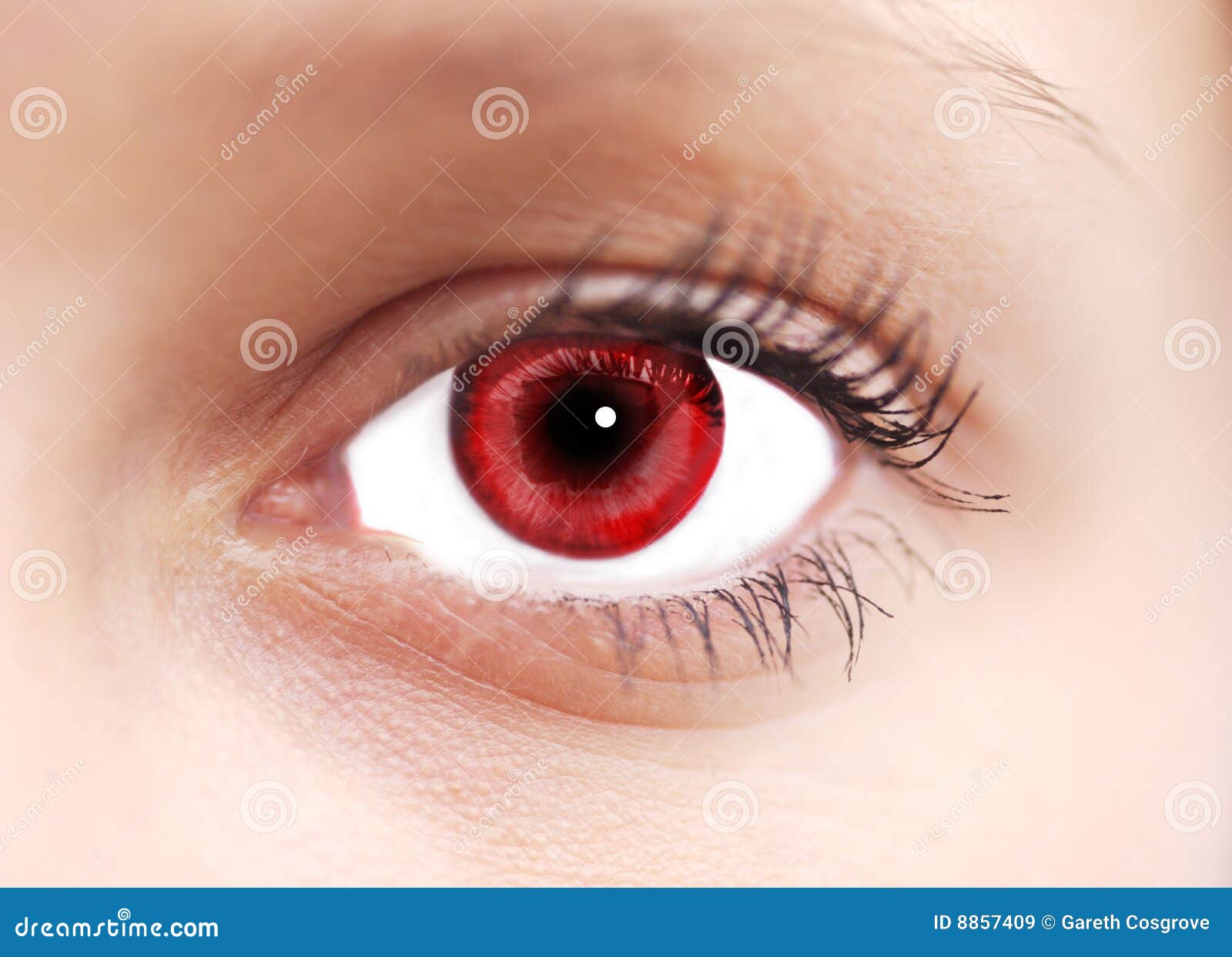 Rood Oog stock afbeelding. Image of boos, woede, iris - 8857409