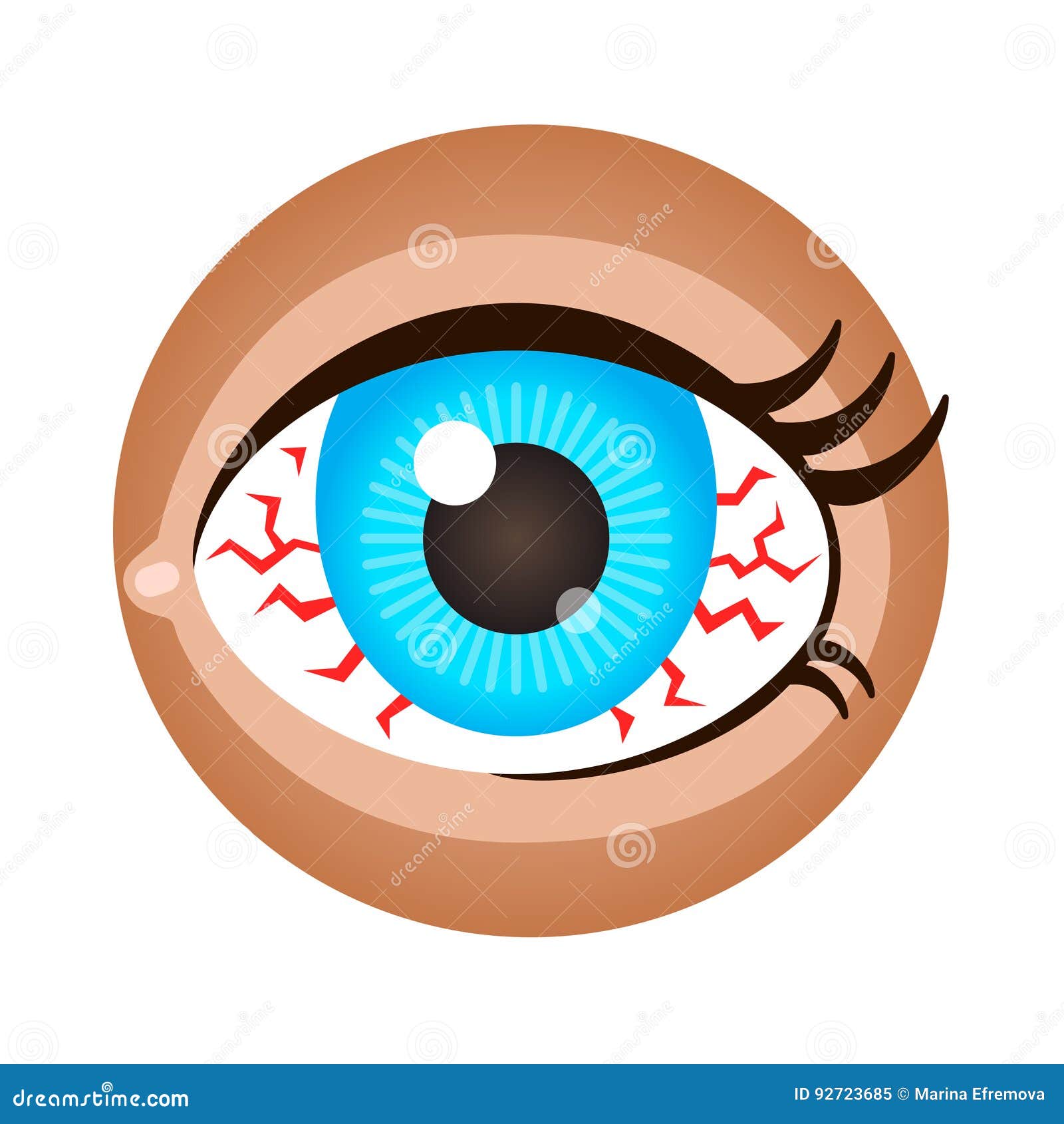 Rood oog vector illustratie. Illustration of menselijk - 92723685