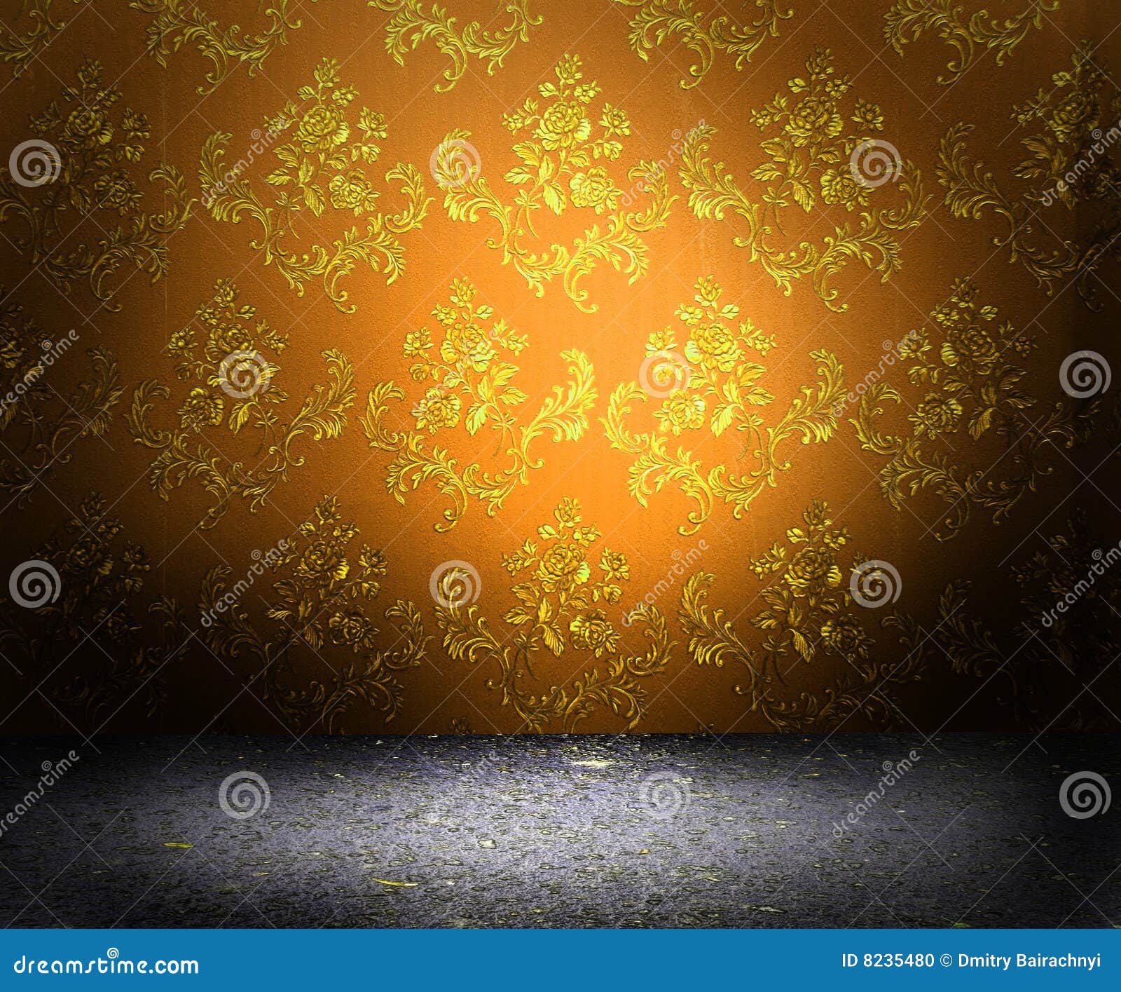 Rood oud behang stock foto. Image of bloemen, goud, behang - 8235480