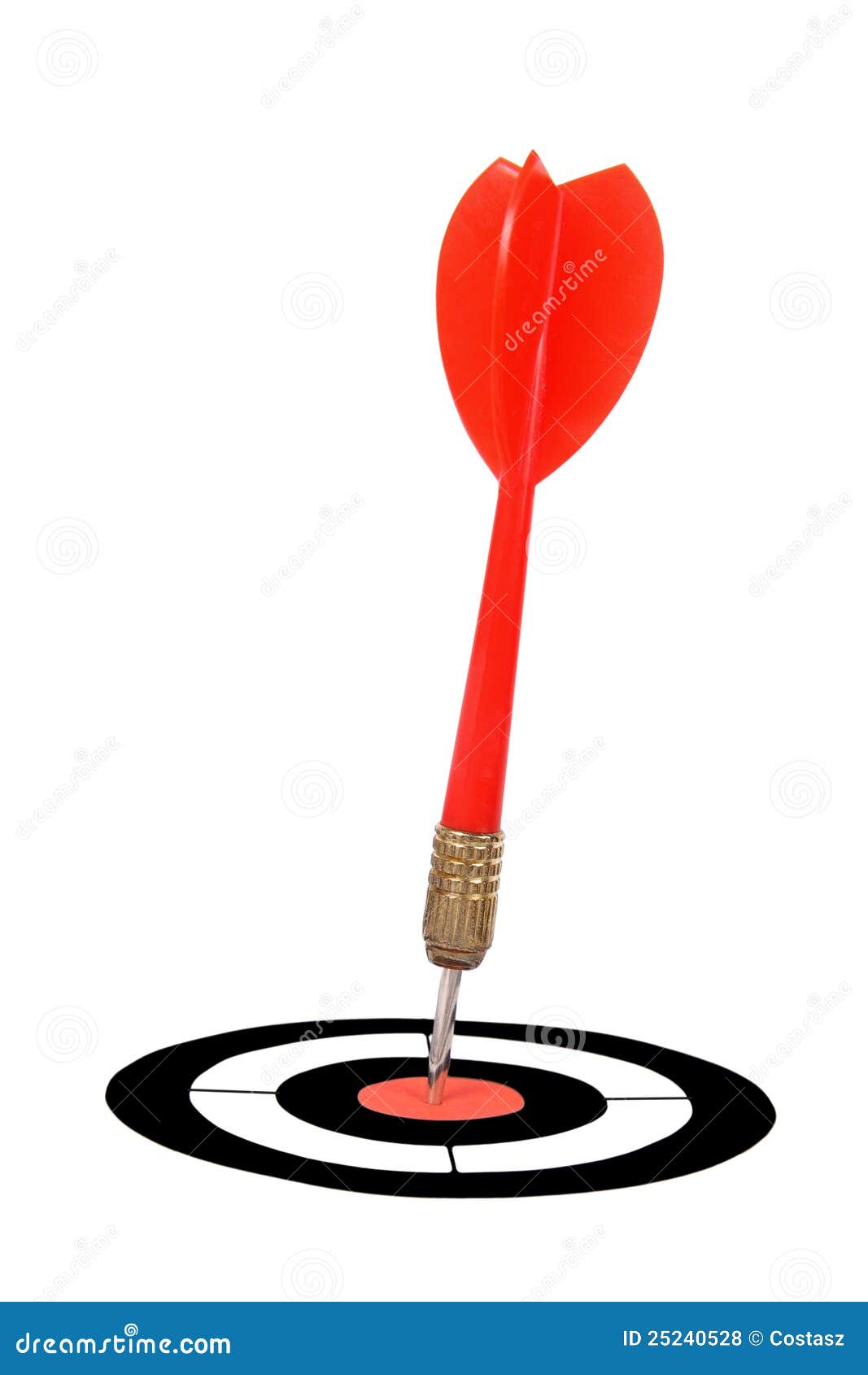 Rood pijltje stock foto. Image of stier, bullseye, direct - 25240528