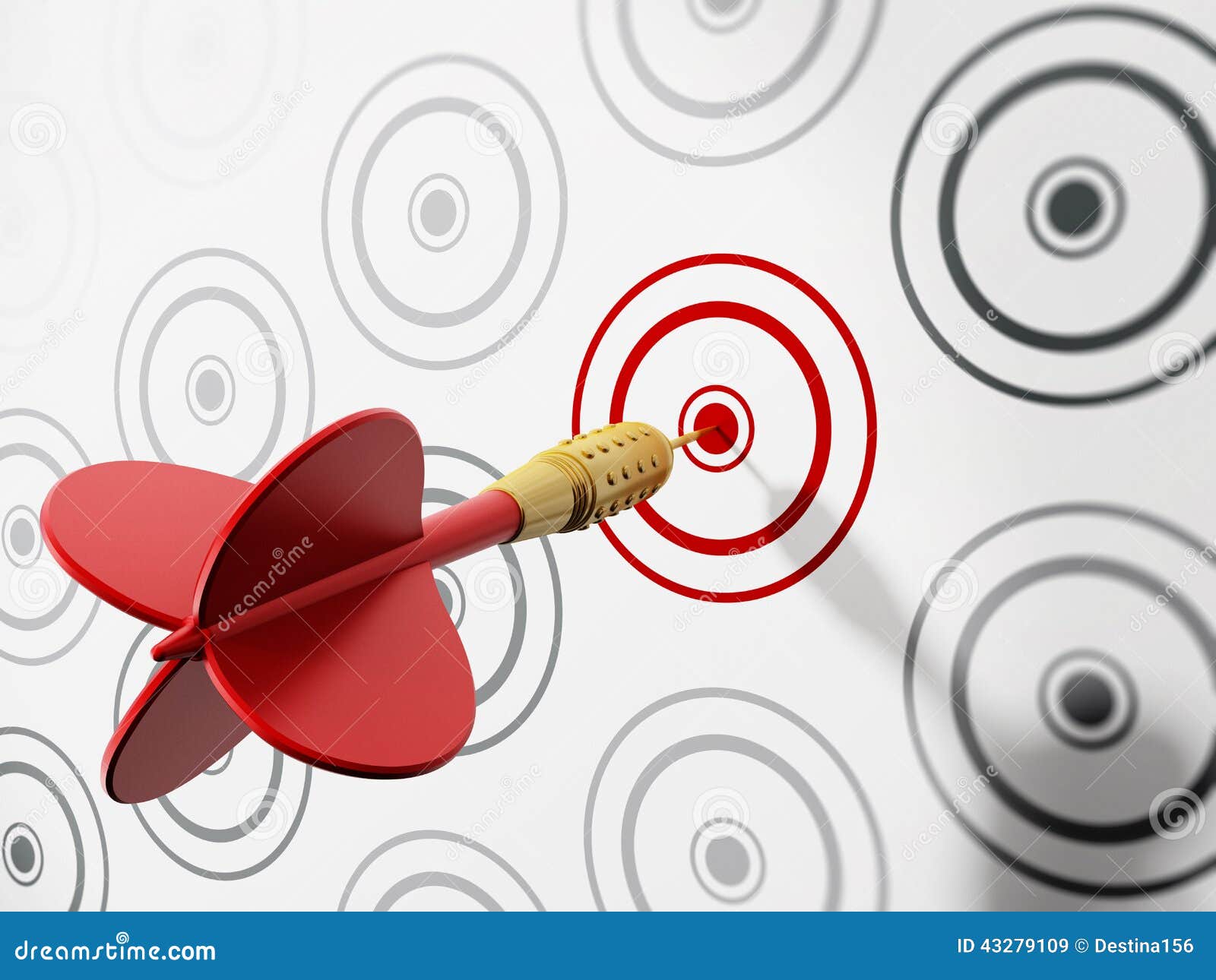 Rood Pijltje Dat Doel Raakt Stock Illustratie - Illustration of succes ...